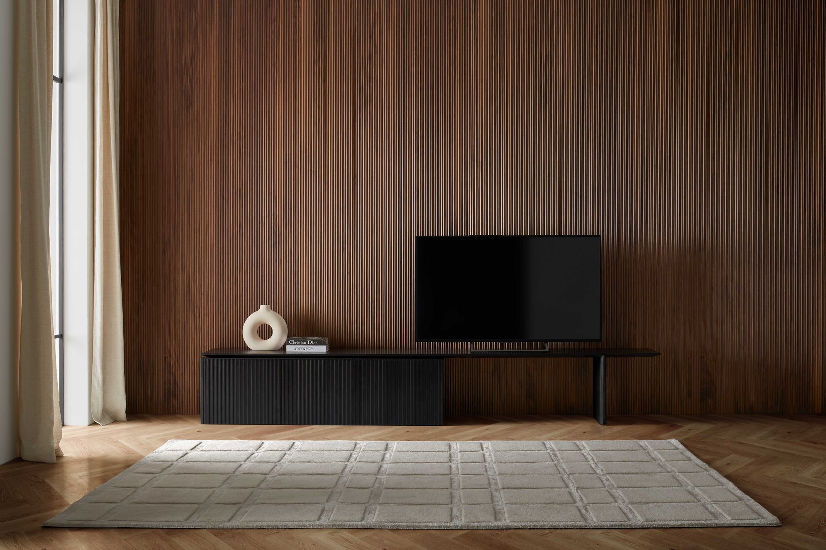 VELASCA EXTENSIBLE Wooden TV cabinet with doors By Punt | design ...