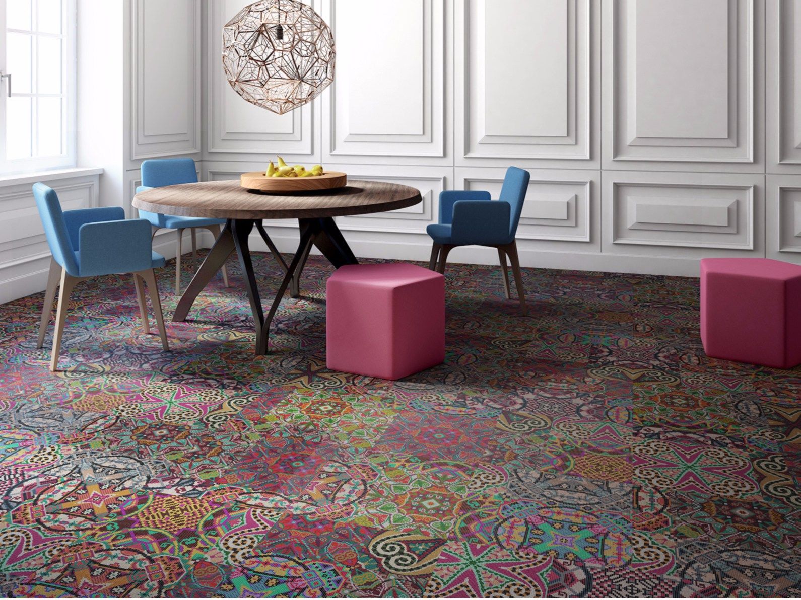 Patterned carpet tiles VENICE By OBJECT CARPET