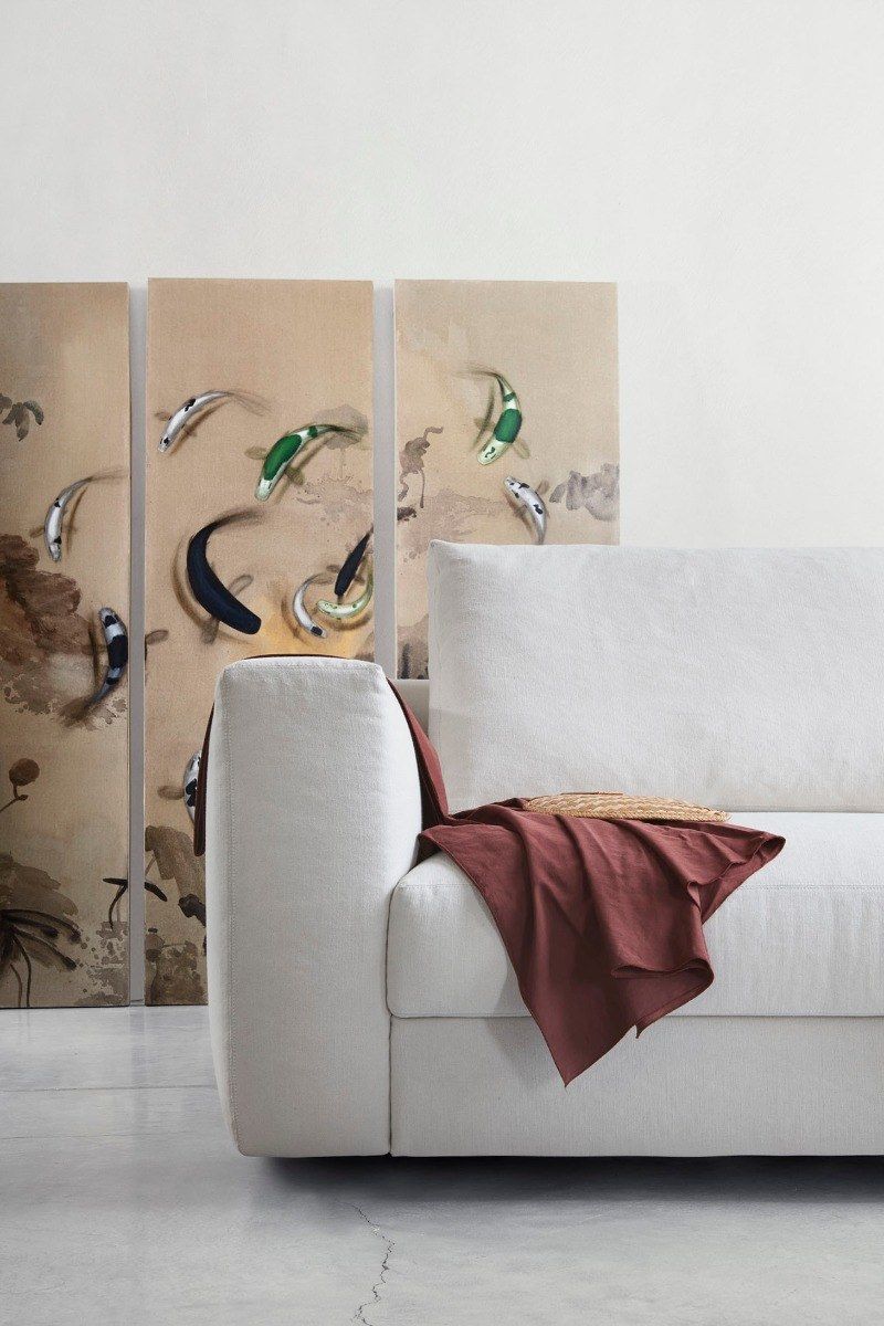 VENISE Corner fabric sofa with chaise longue By Lema | design Buratti ...