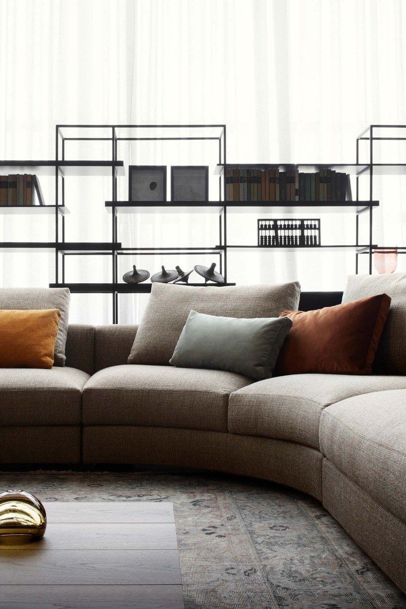 VENISE Corner fabric sofa with chaise longue By Lema | design Gabriele ...