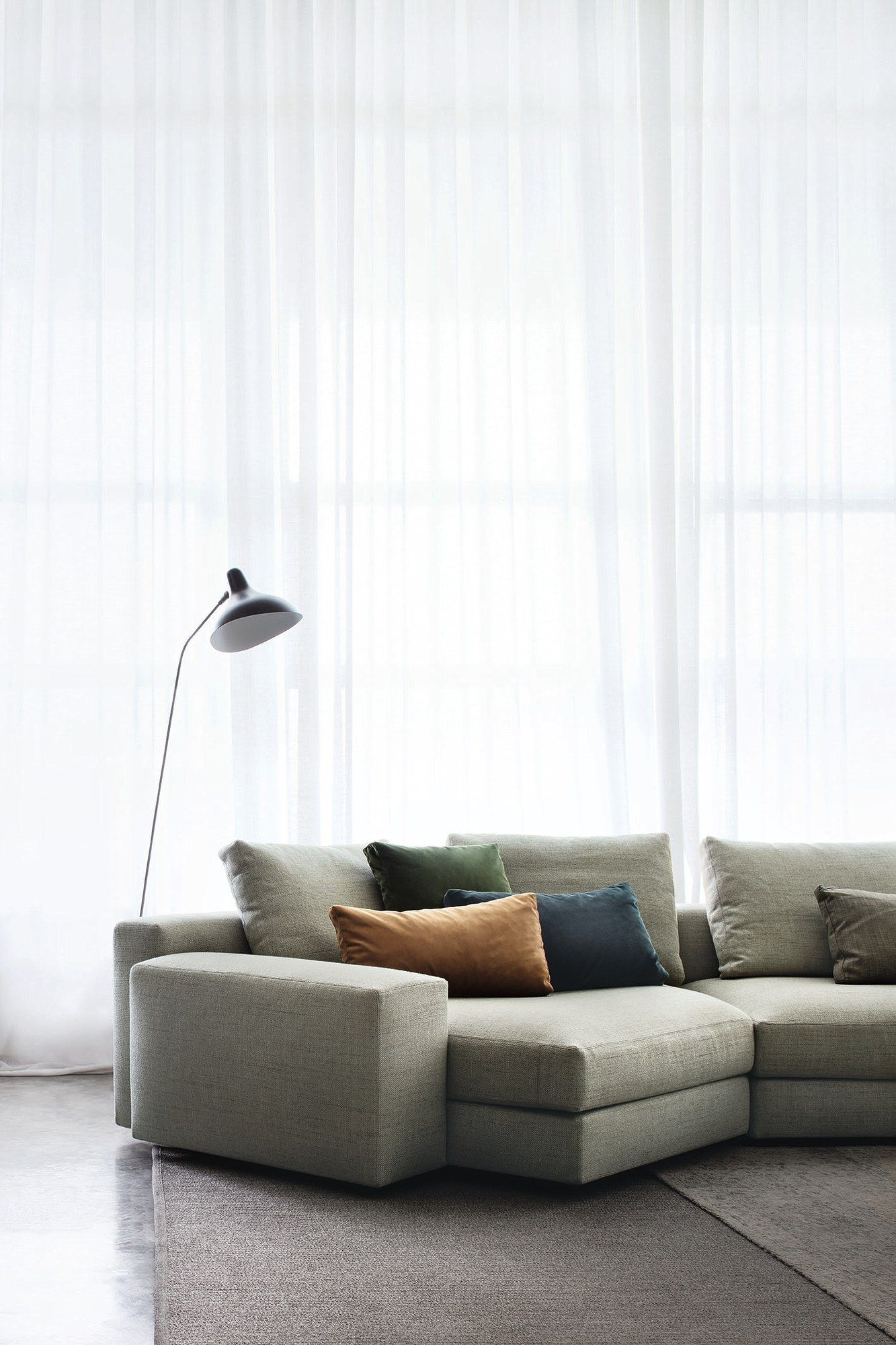 VENISE Corner fabric sofa with chaise longue By Lema | design Buratti ...