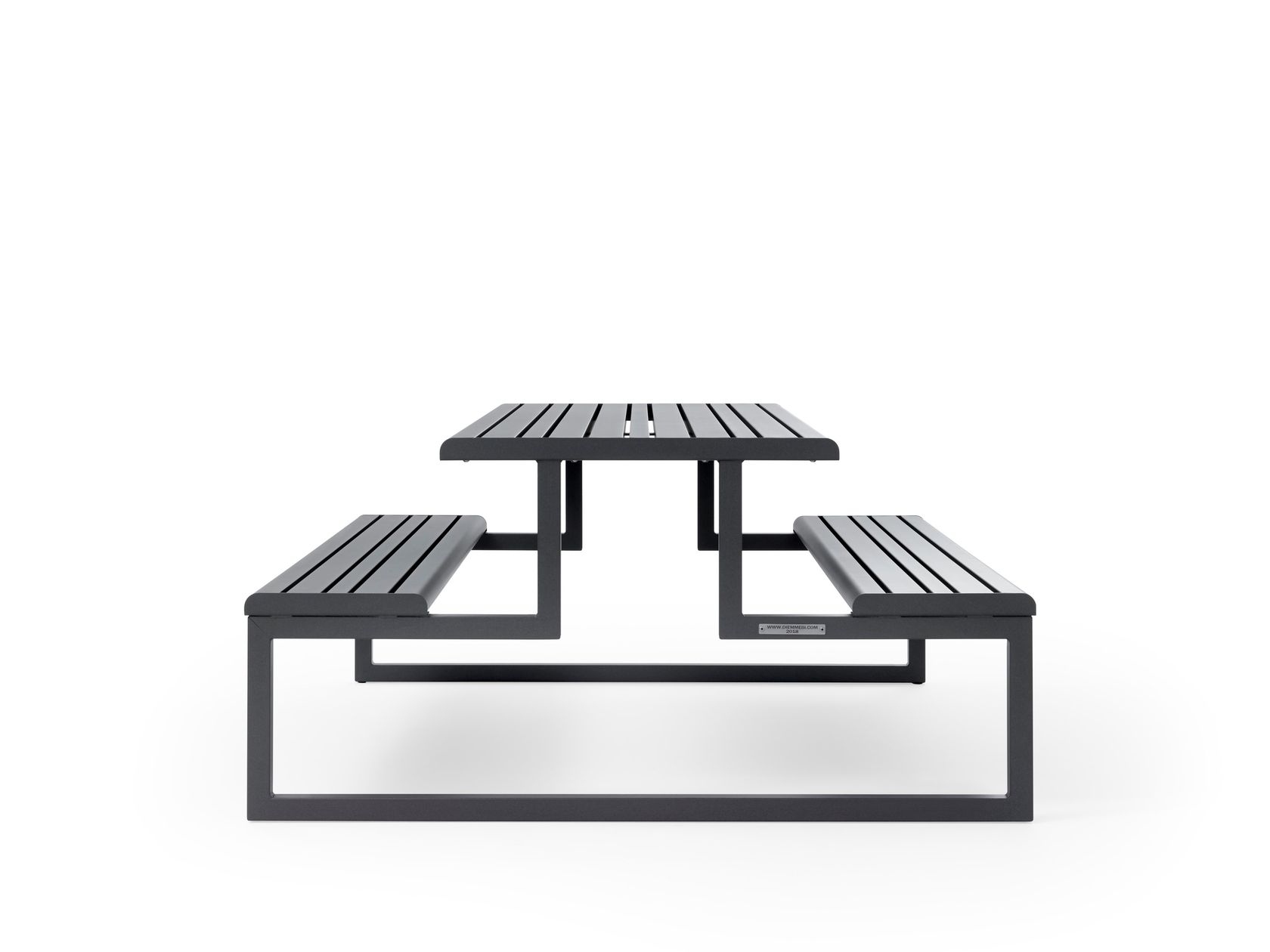VENTIQUATTRORE.H24 Rectangular picnic table with integrated benches By ...