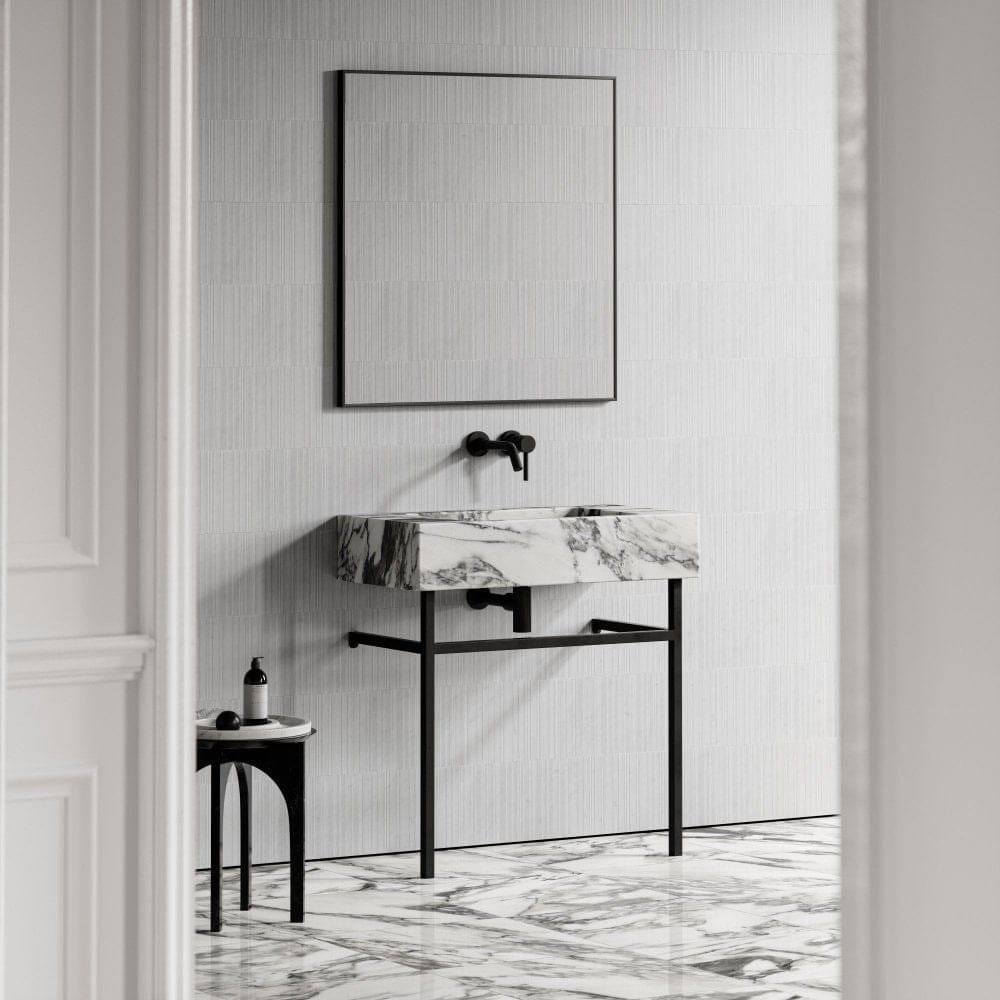 VERNANTE | Arabescato marble console sink By LUSSO