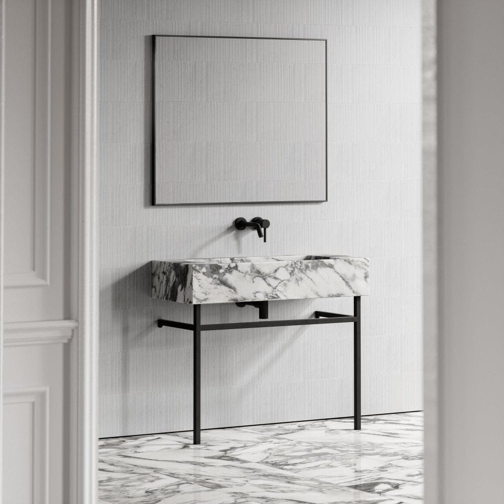 VERNANTE | Arabescato marble console sink By LUSSO