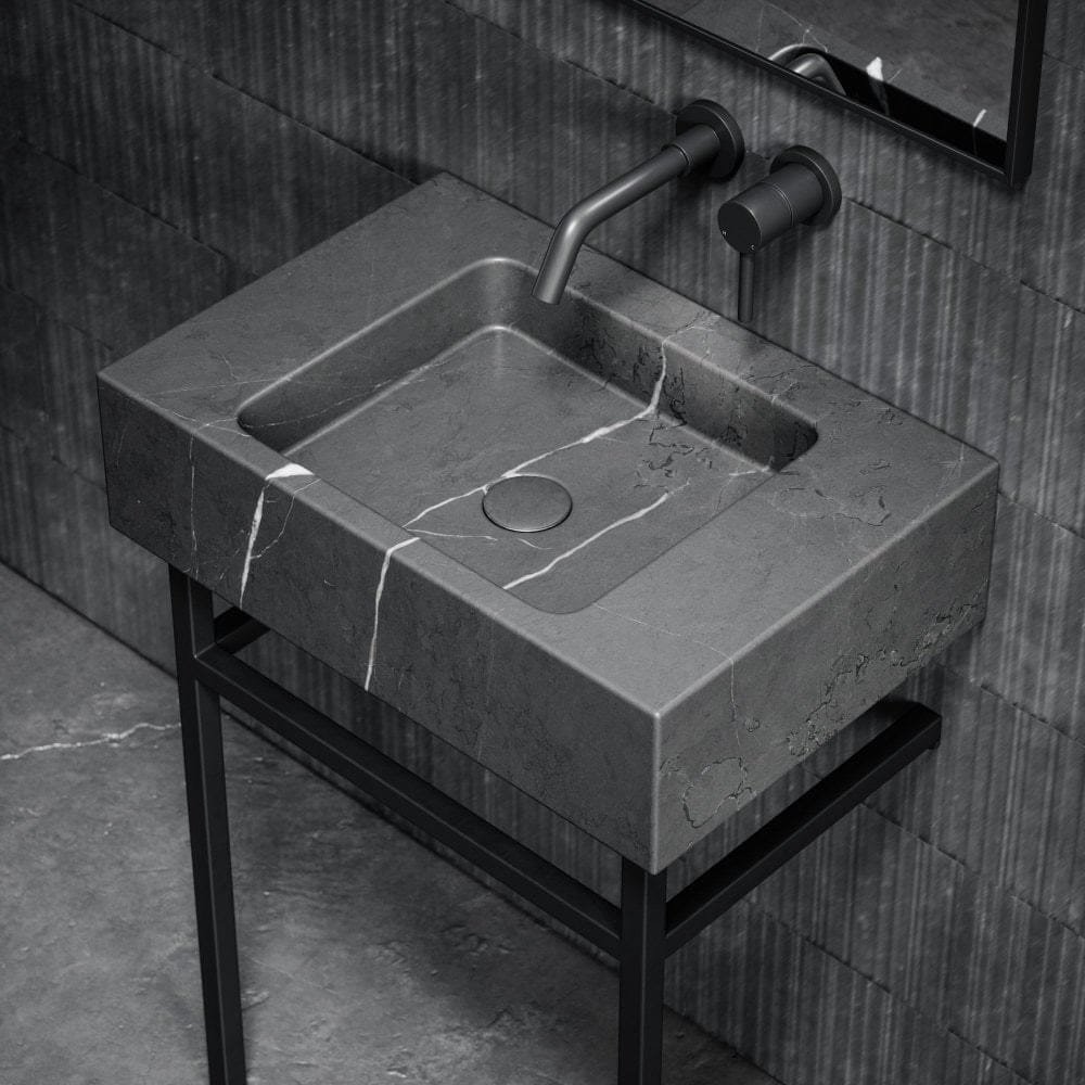 VERNANTE | Pietra Grey marble console sink By LUSSO