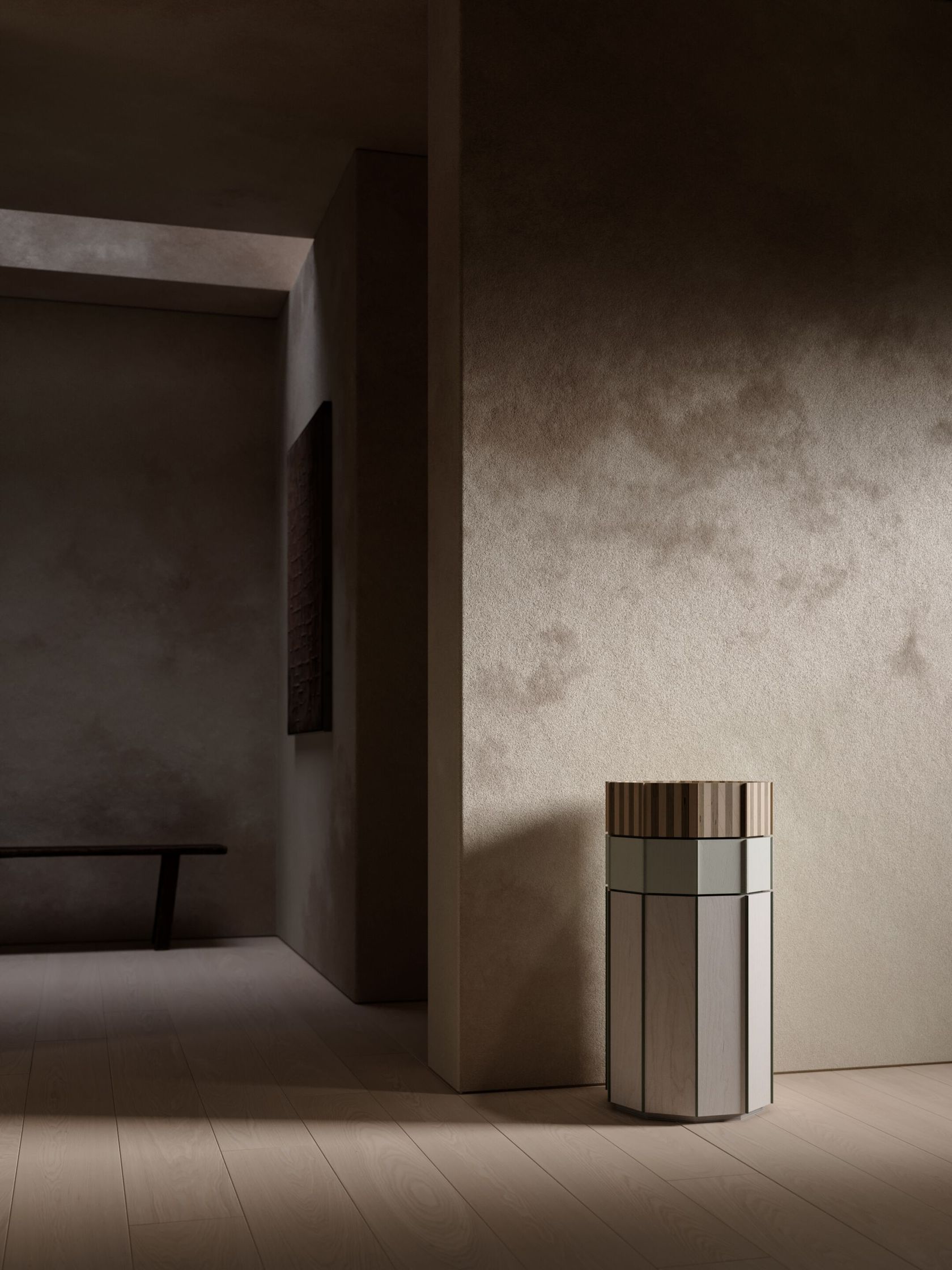 FUSTI M Low modular wooden coffee table with storage space By VESTA ...
