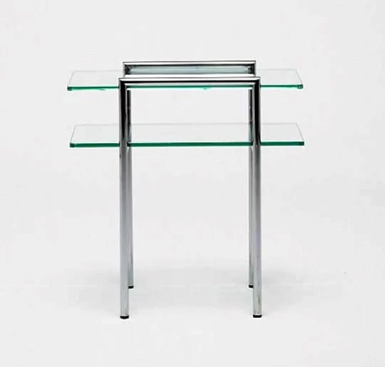 Rectangular glass and steel side table VIENNA TWO TIER Vienna ...