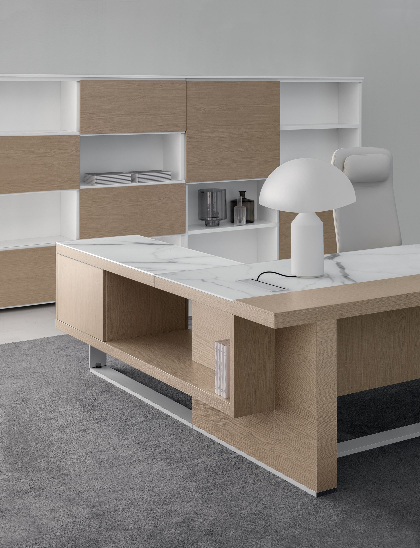 VIGO L-shaped sectional melamine office desk By DVO | design Baldanzi ...