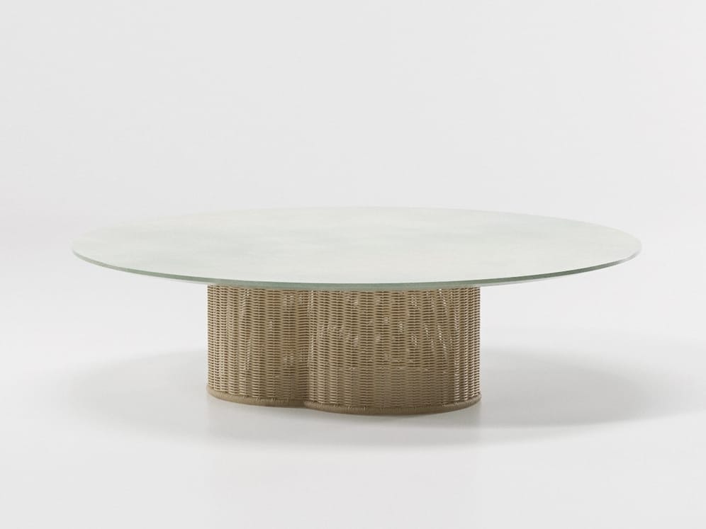 VIMINI Low round coffee table By Kettal | design Patricia Urquiola