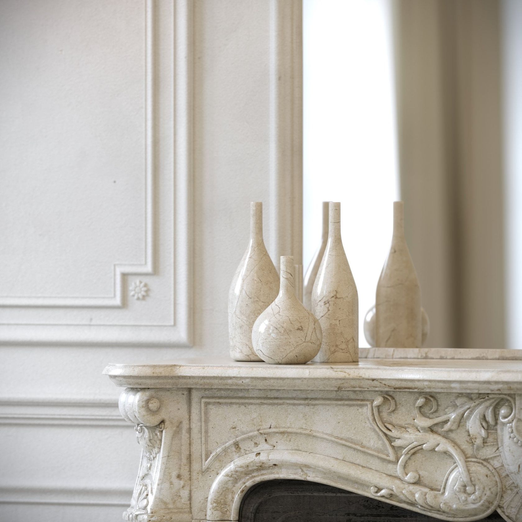 VINO | Crema Marfil marble decorative object Crema Marfil marble ...