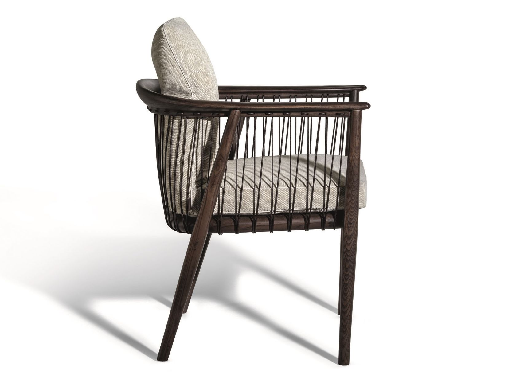 VIOLA Fabric easy chair with armrests By Poltrona Frau | design AB Concept