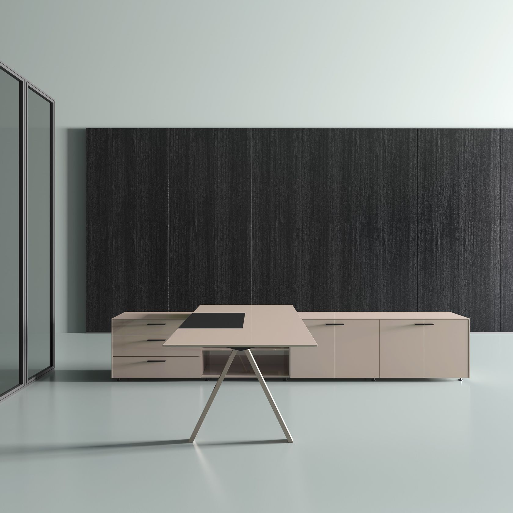 VIS DIRECTIONAL | Office desk with shelves By BK Contract design ...