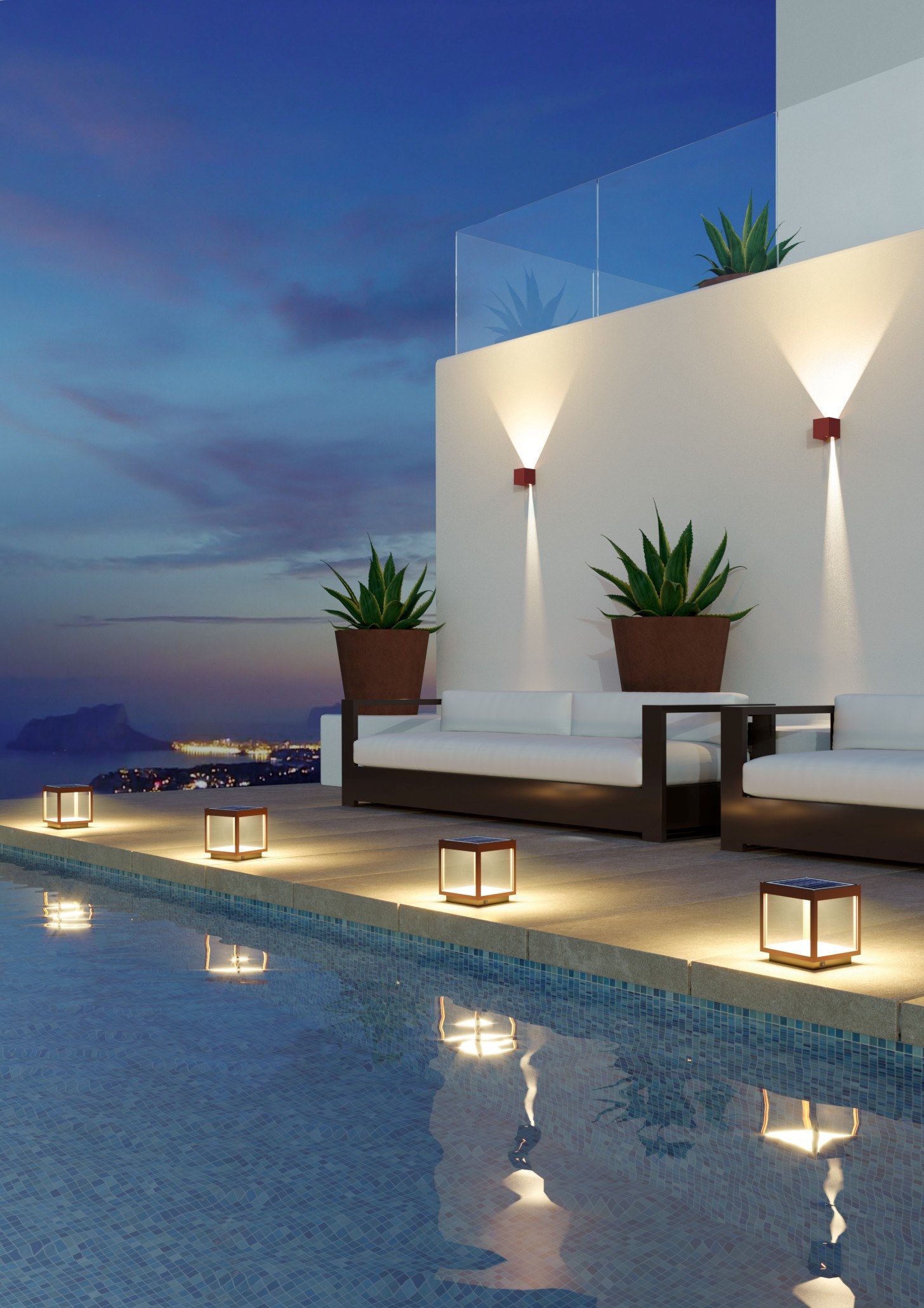 VISOR SOLAR LED solar powered aluminium floor lamp By Beneito Faure