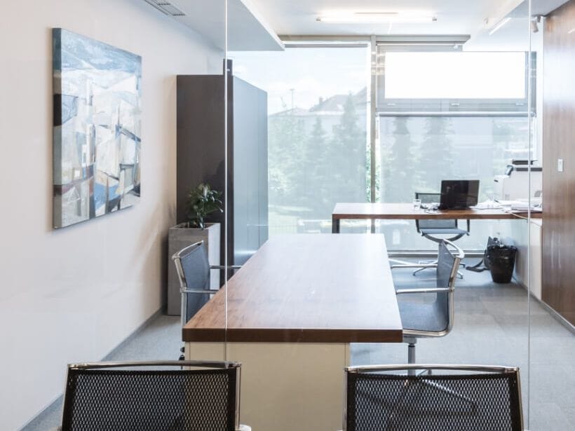 VK DESIGN - GLASS PARTITION WALLS Glass Partition wall with privacy ...