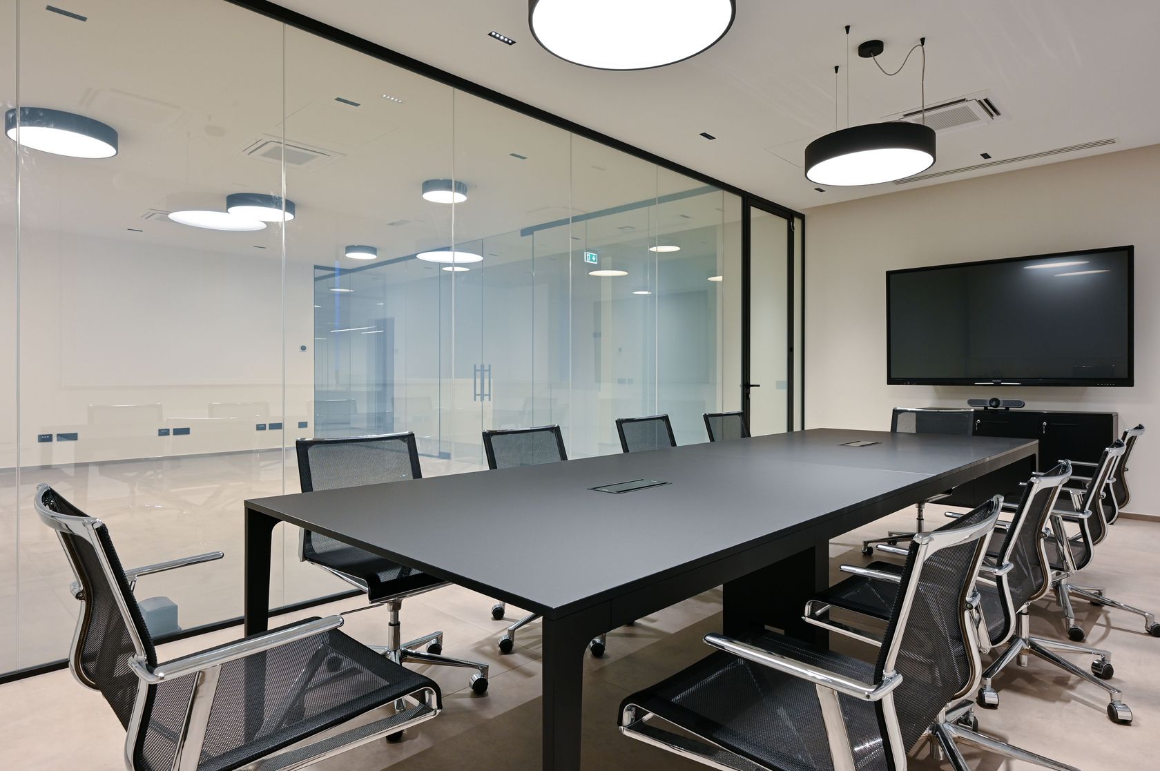 VK DESIGN - GLASS PARTITION WALLS Glass Partition wall with privacy ...
