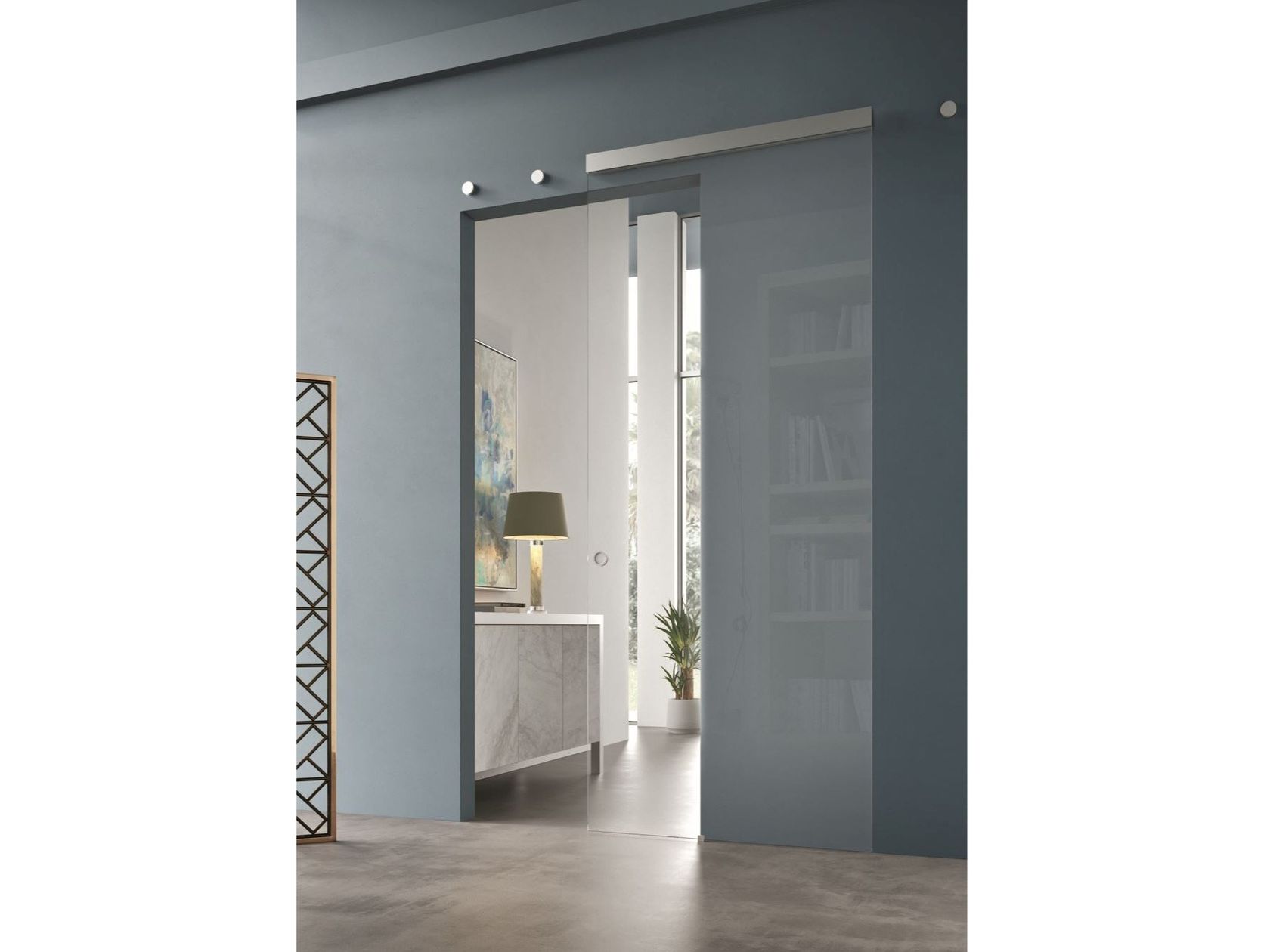 VITRUM-MOVE MULTY Porta scorrevole in vetro By BLUINTERNI