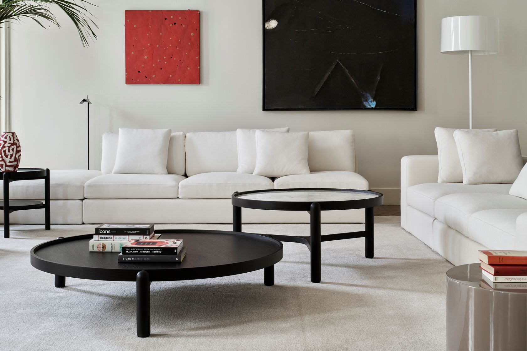 VITTORIO Low round solid wood coffee table By Meridiani | design Andrea ...