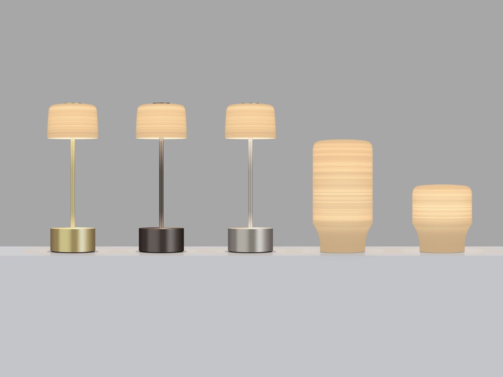 VOLTRA HEMISPHERE LED cordless porcelain table lamp By Voltra Lighting ...