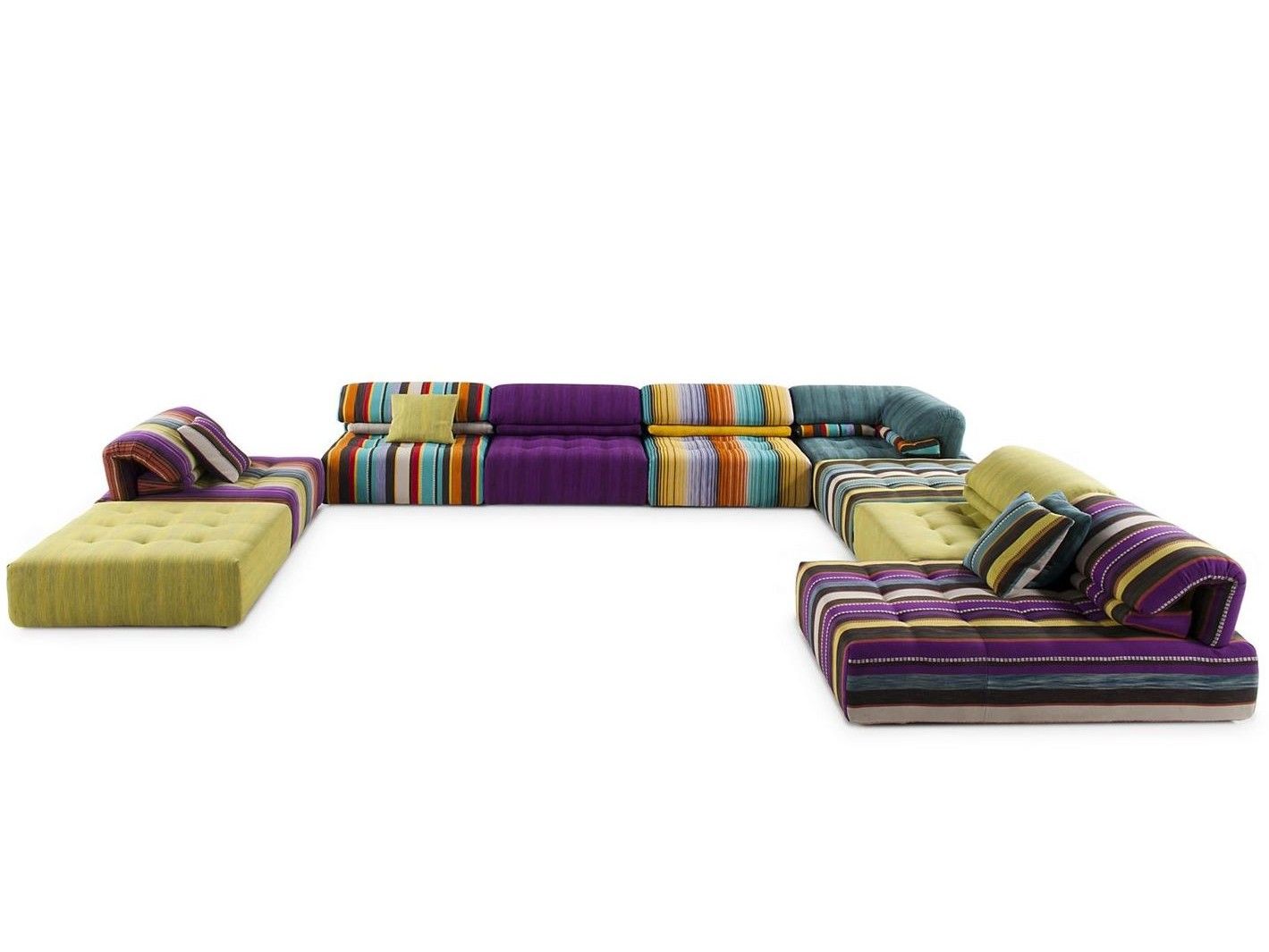 Sectional modular fabric sofa VOYAGE IMMOBILE By Roche Bobois