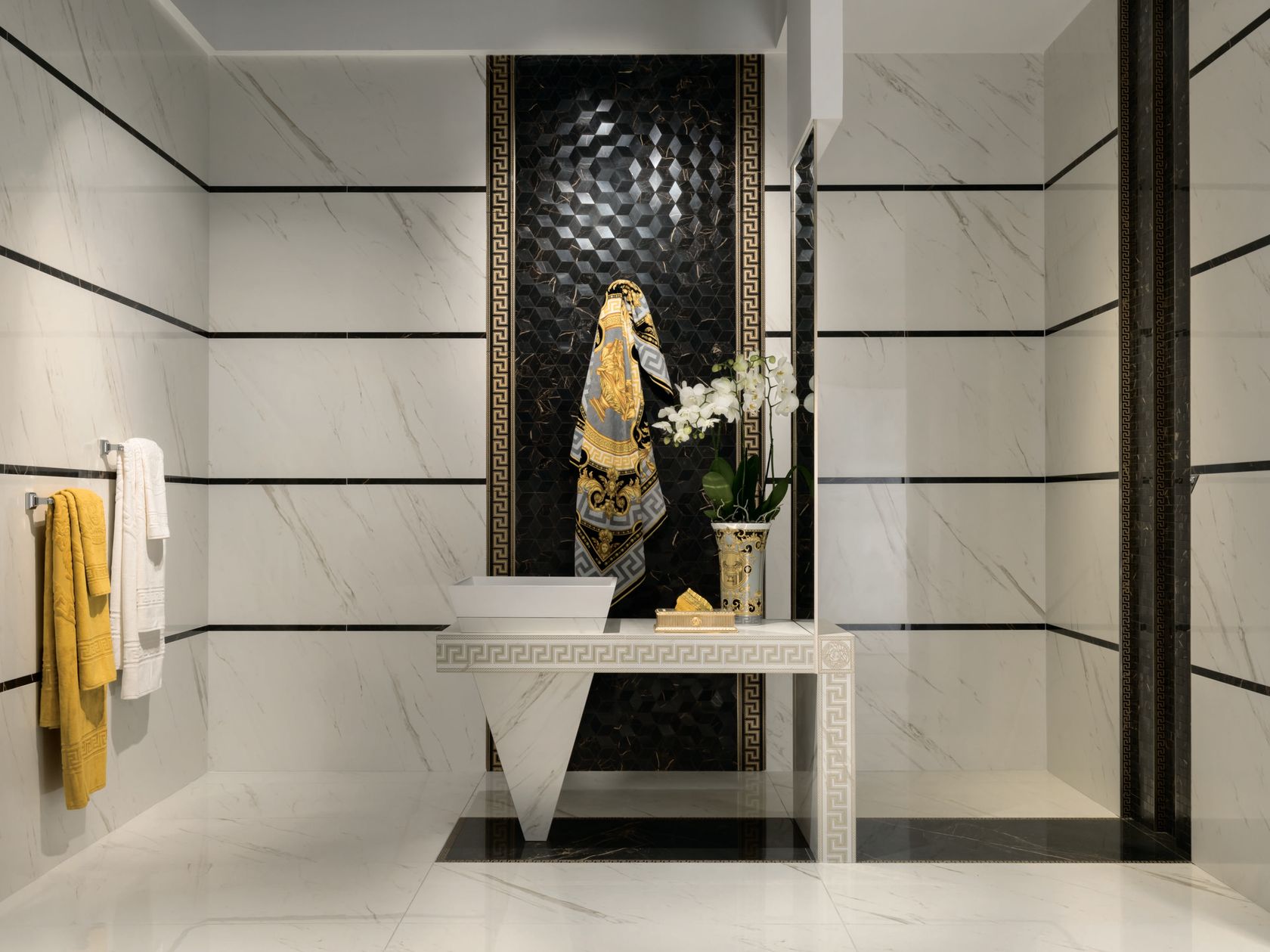 MARBLE BIANCO Flooring By Versace Ceramics