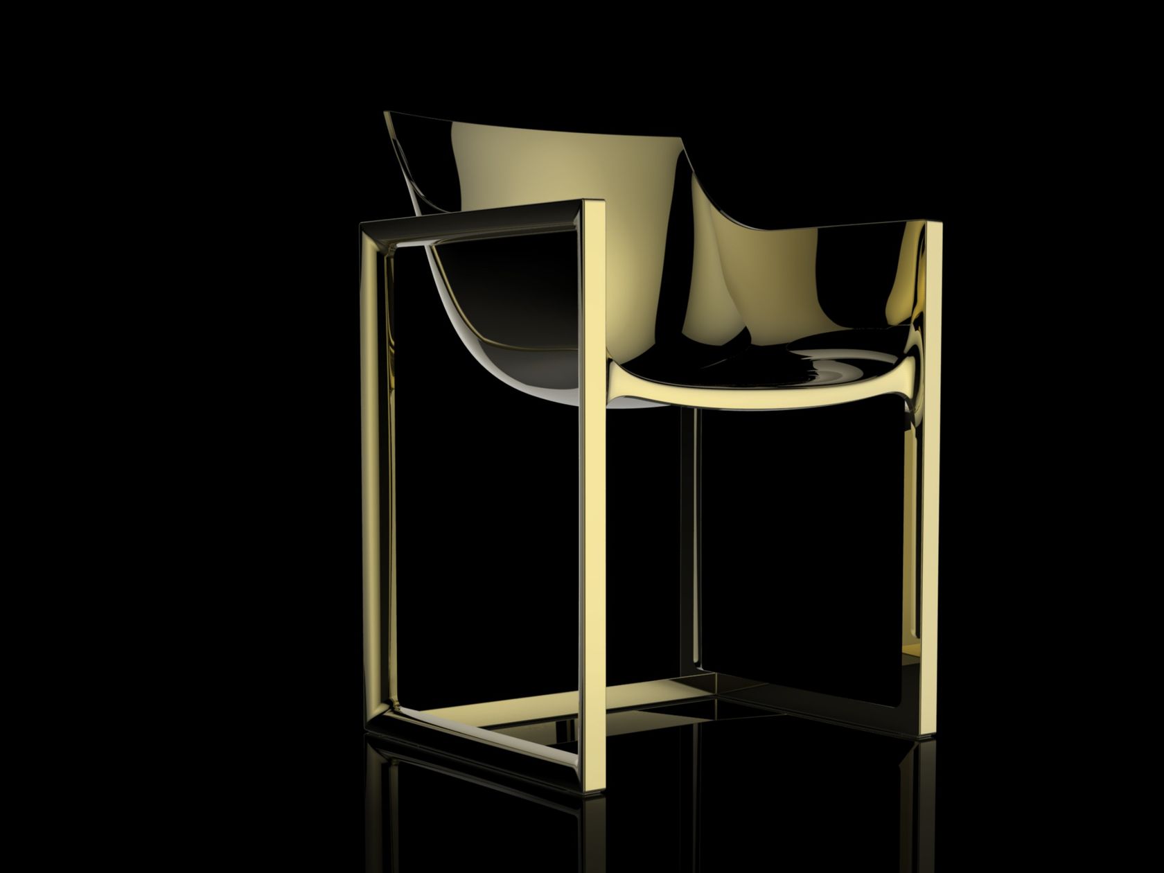 WALL STREET PREMIUM | Chair Sled base polypropylene garden chair with ...