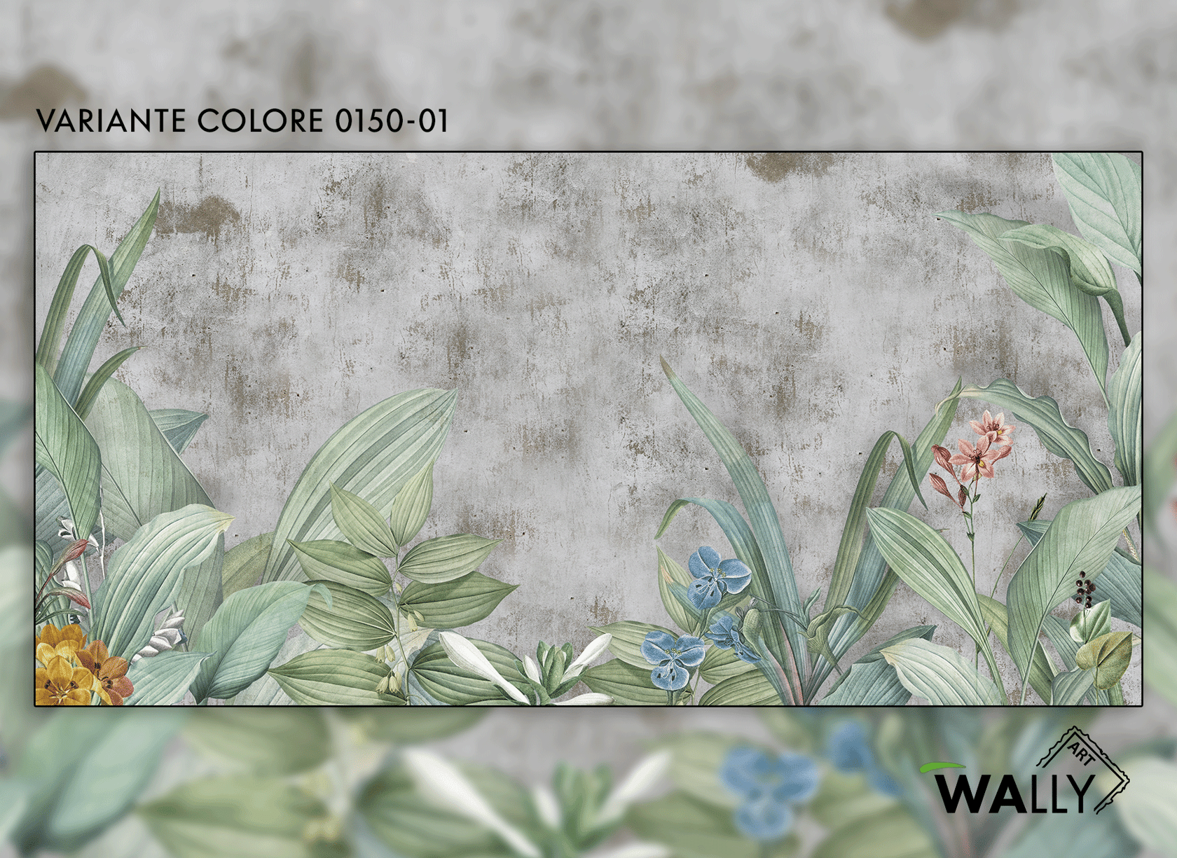 Fire retardant washable nonwoven wallpaper with floral pattern WALLACE ...