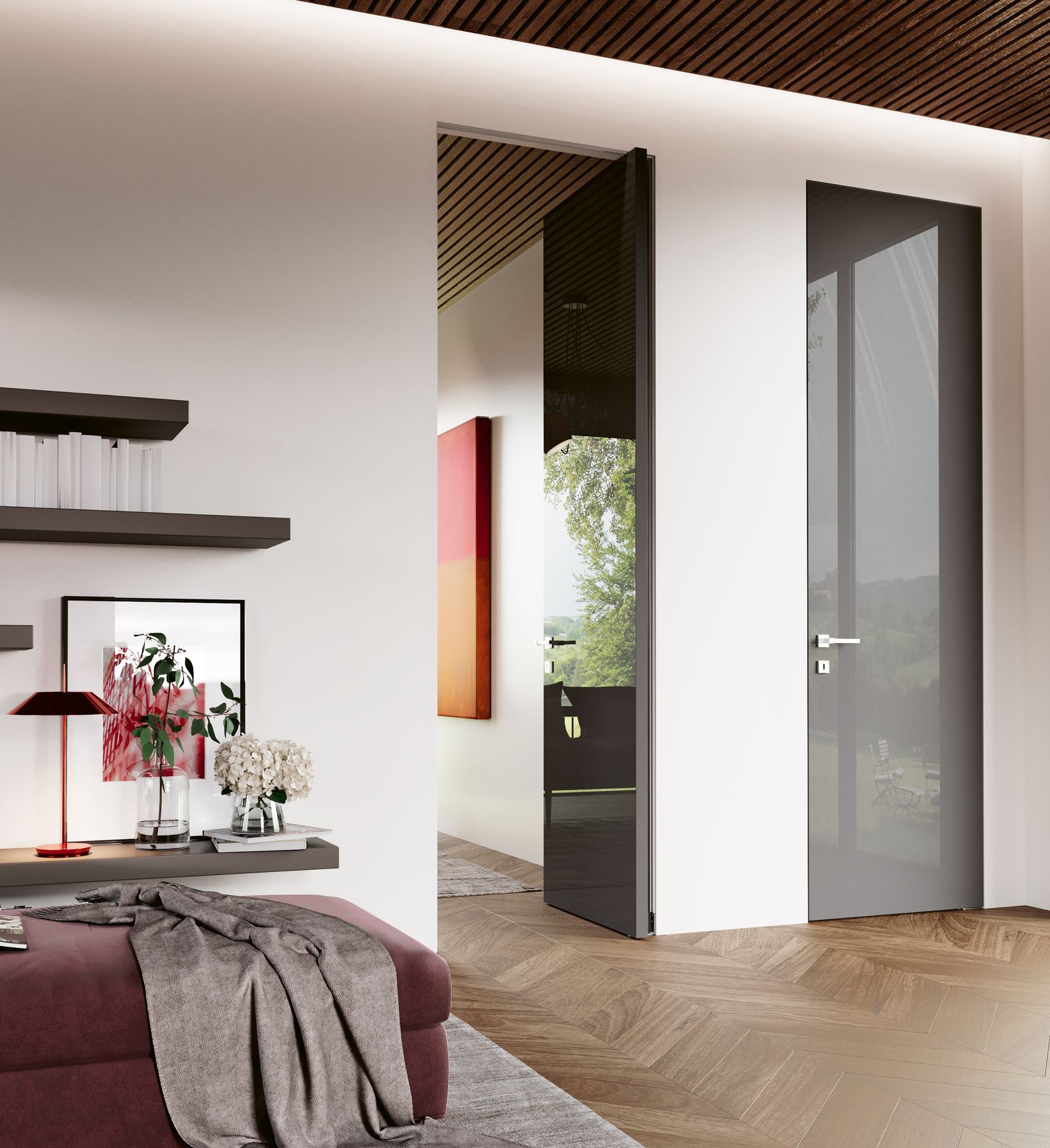 Hinged flush-fitting bidirectional door WALLDOOR BIDIREZIONALE By ...