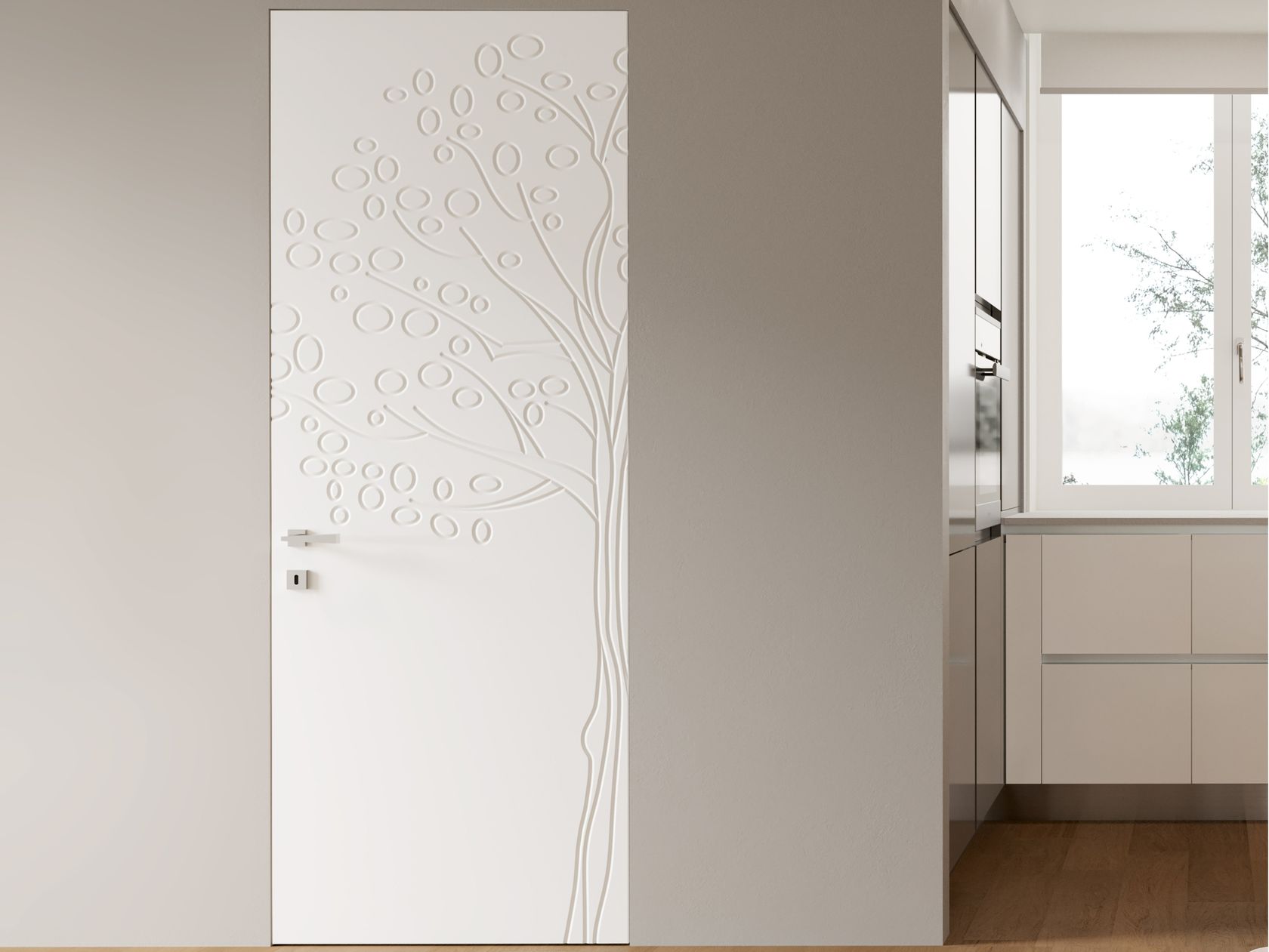 Hinged flush-fitting door without frame WALLDOOR NATURA By Bertolotto Porte