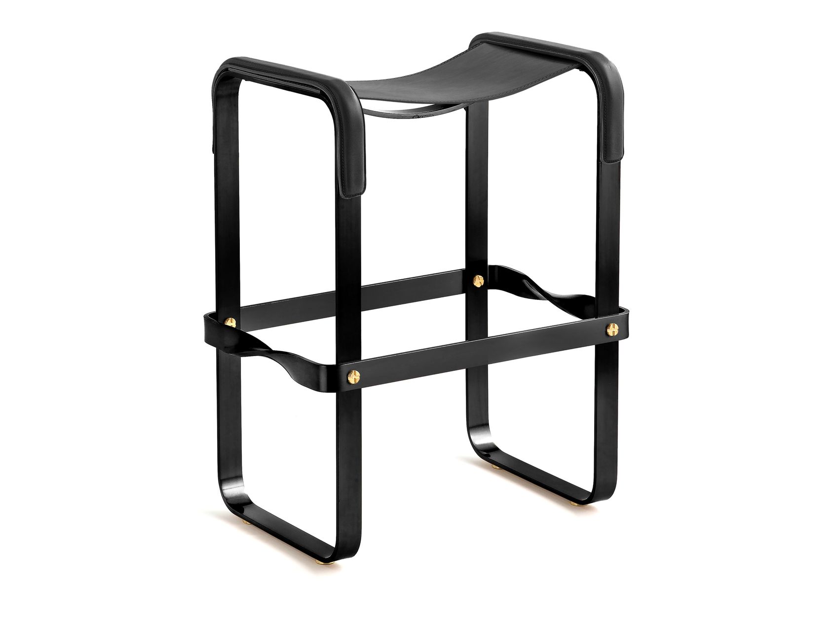 WANDERLUST COUNTER STOOL | Stool Sled base tanned leather and steel ...