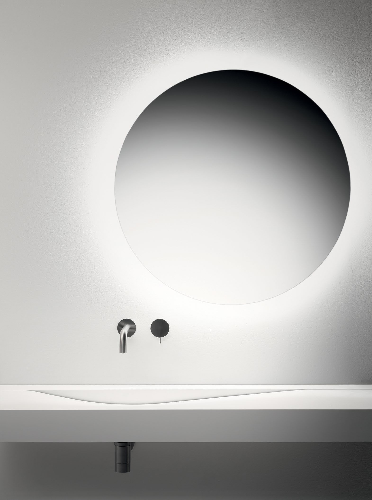 Rectangular wall-mounted Cristalplant® washbasin WAVE By FALPER design ...