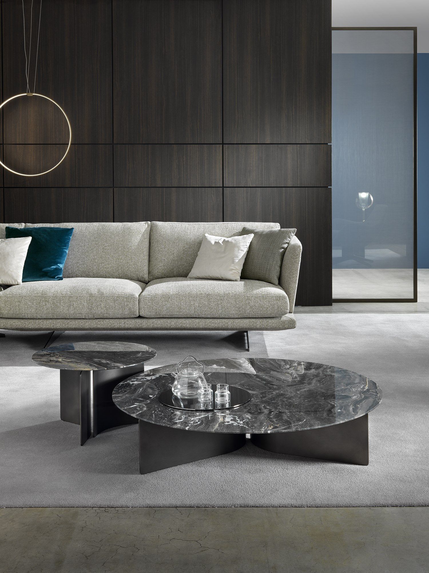WAVE Round coffee table By Marelli | design Luca Erba