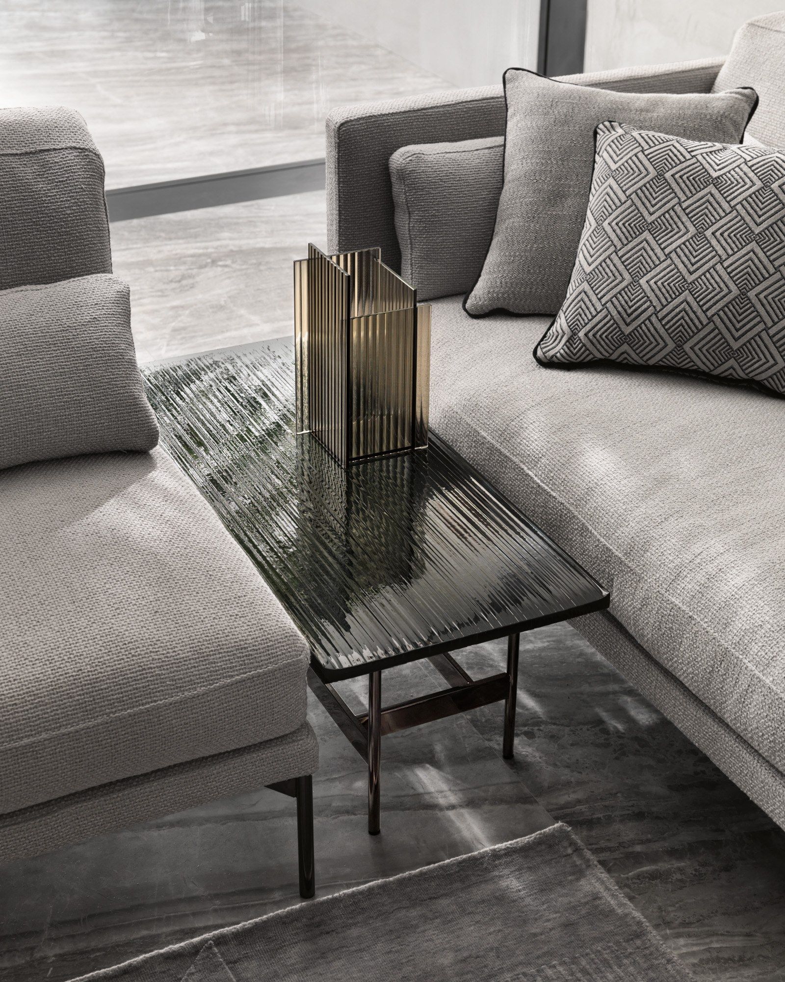 WAVES Coffee table with DV-GLASS® or marble top By Fiam Italia | design ...
