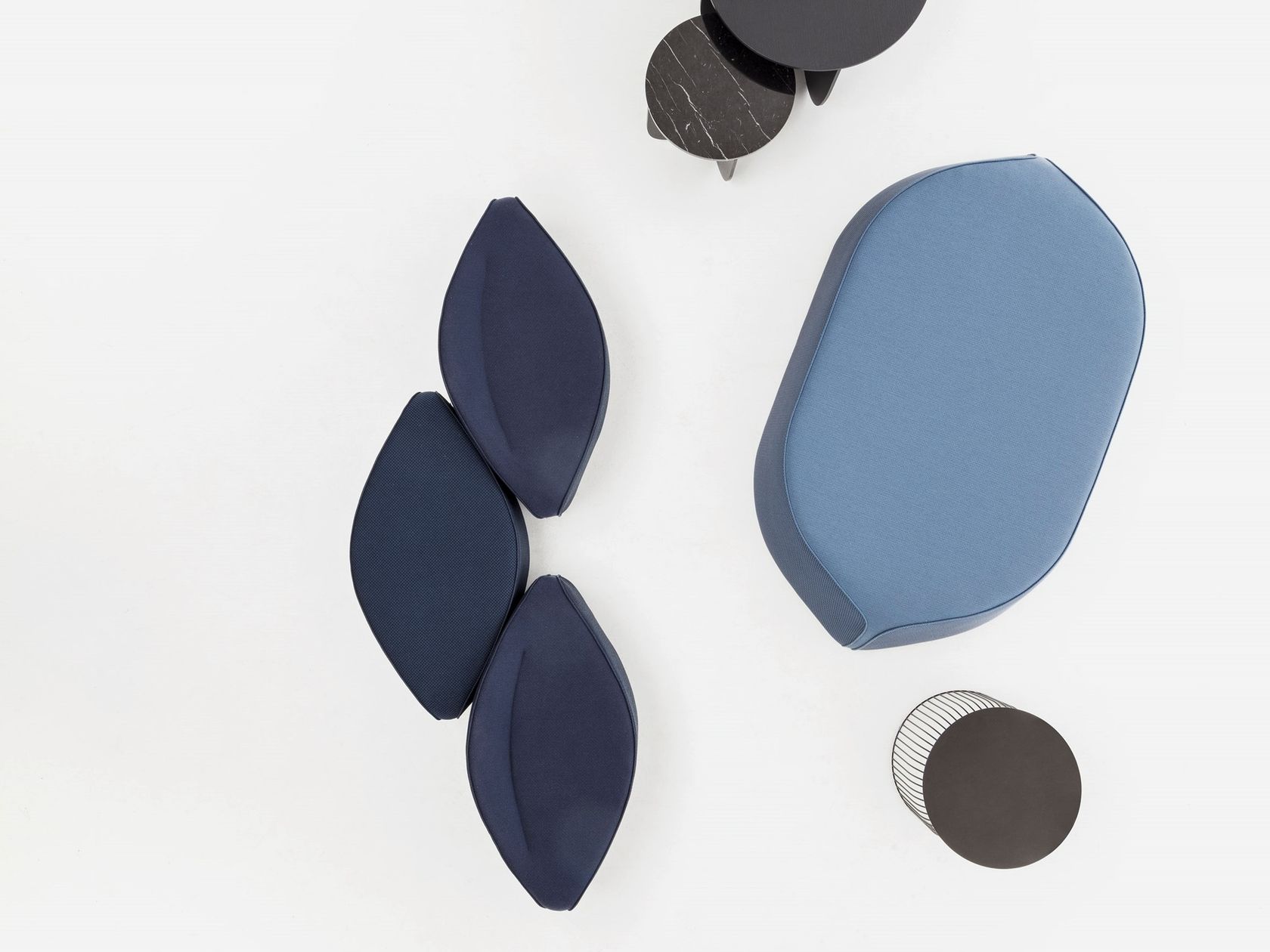 WAVES Upholstered modular bench By La Cividina | design Constance Guisset