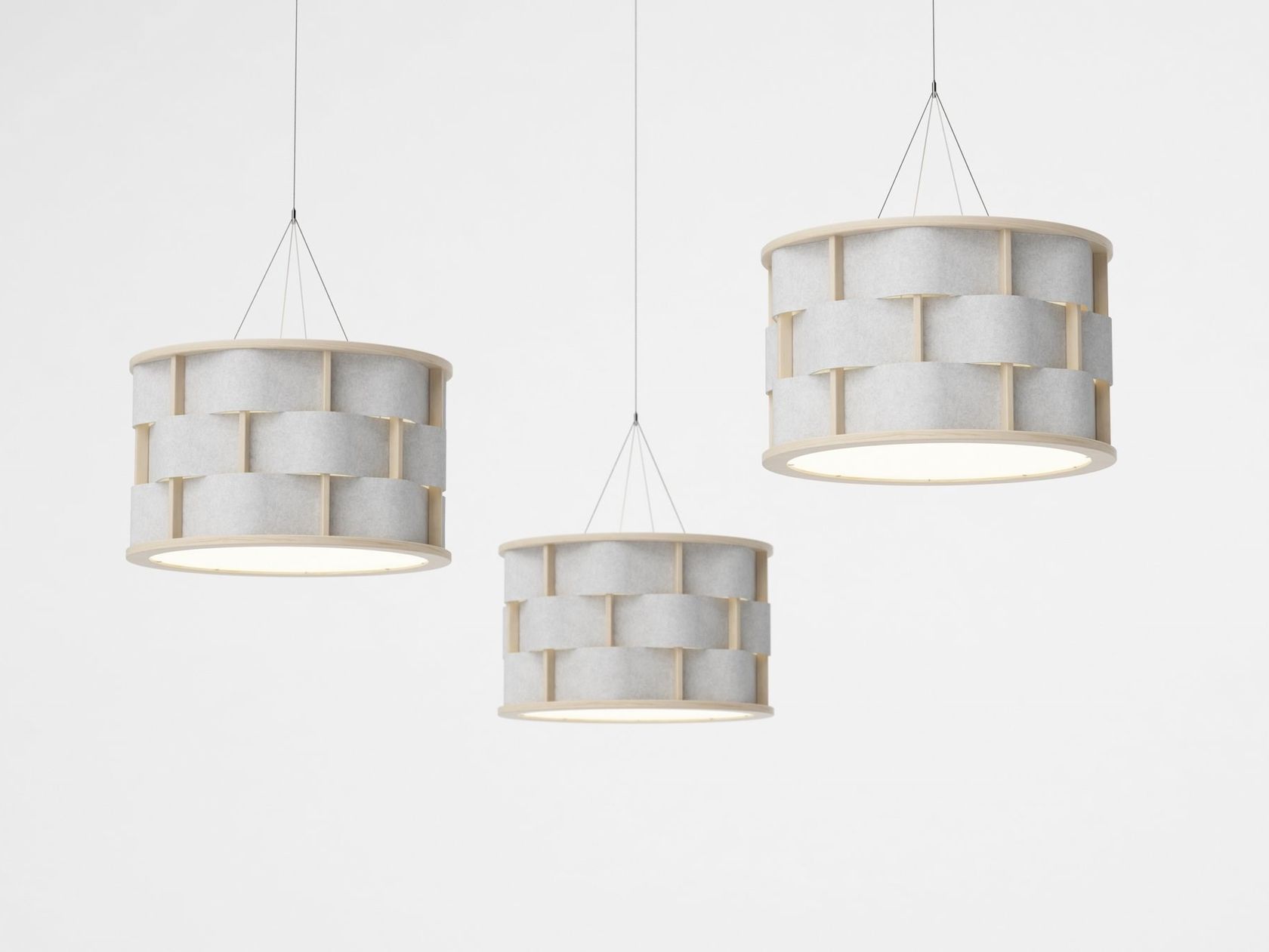 LED acoustic fabric pendant lamp WEAVE By Glimakra of Sweden design ...
