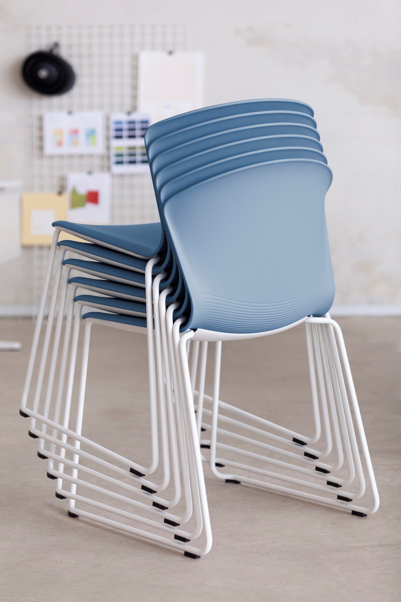 WHASS Stackable sled base chair By ACTIU | design Javier Cuñado