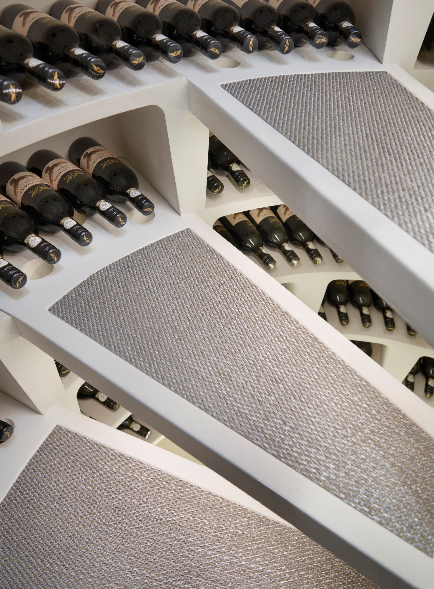 Wine cellar WHITE SPIRAL CELLAR By Spiral Cellars design Georges Harnois