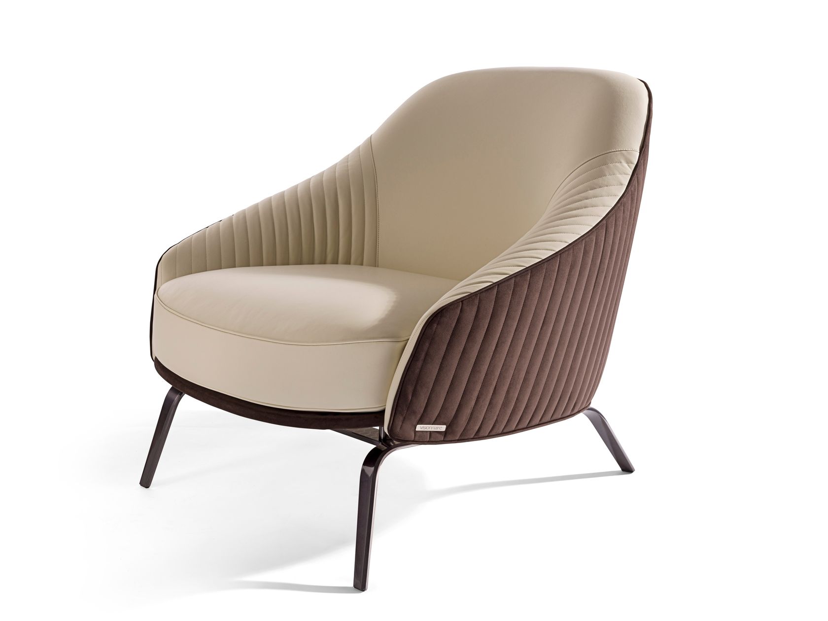 Upholstered leather armchair with armrests WHITNEY By Visionnaire ...
