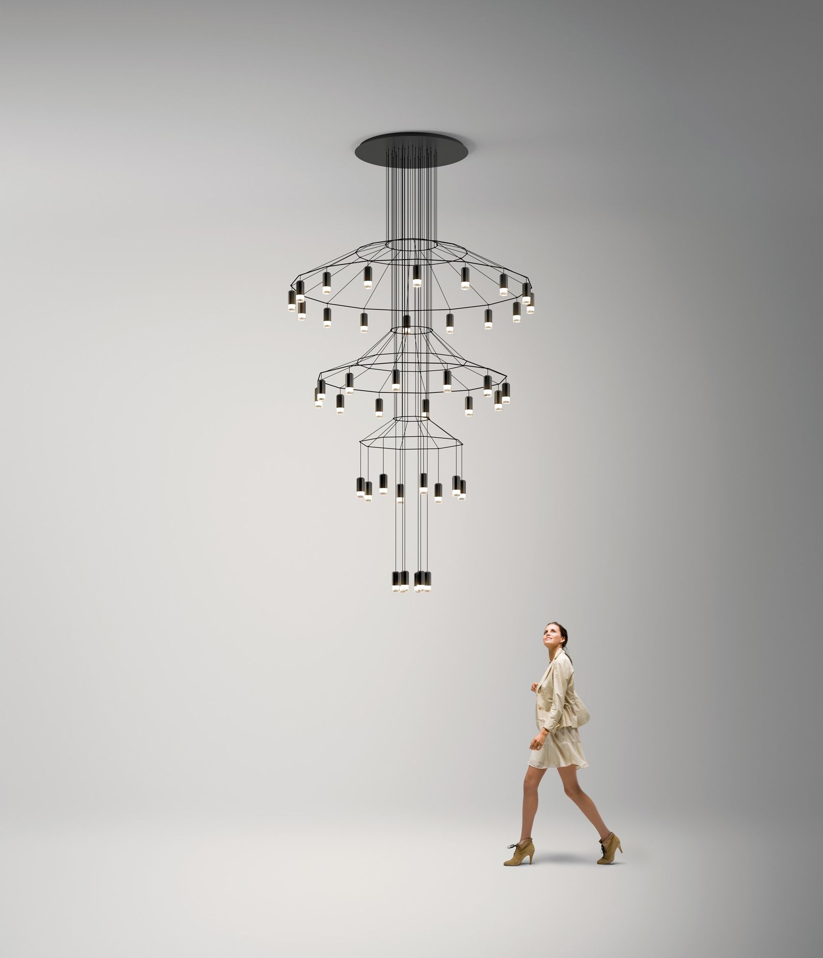 WIREFLOW | Direct light pendant lamp By Vibia design Arik Levy