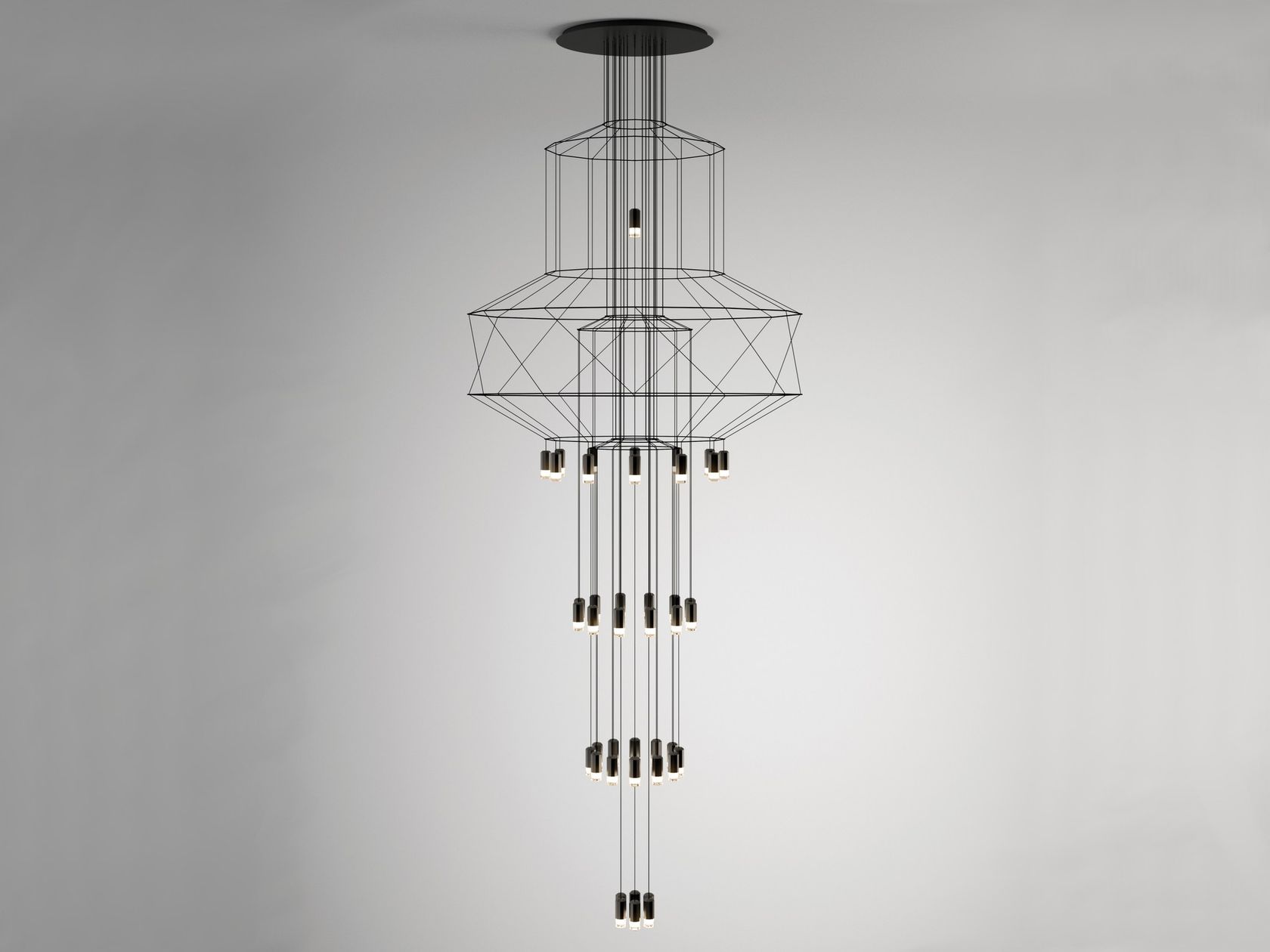 WIREFLOW CHANDELIER 0375 By Vibia design Arik Levy
