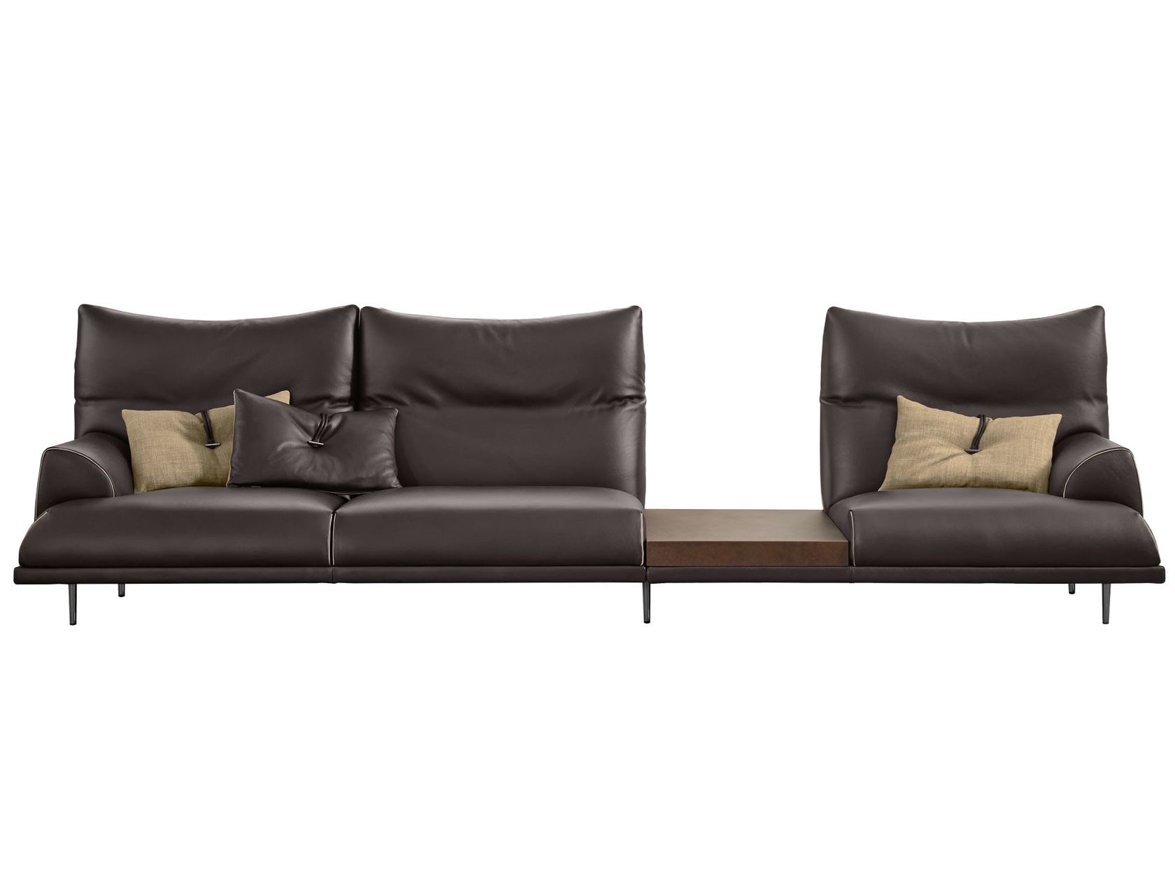WOLF Sectional leather sofa By Gamma Arredamenti
