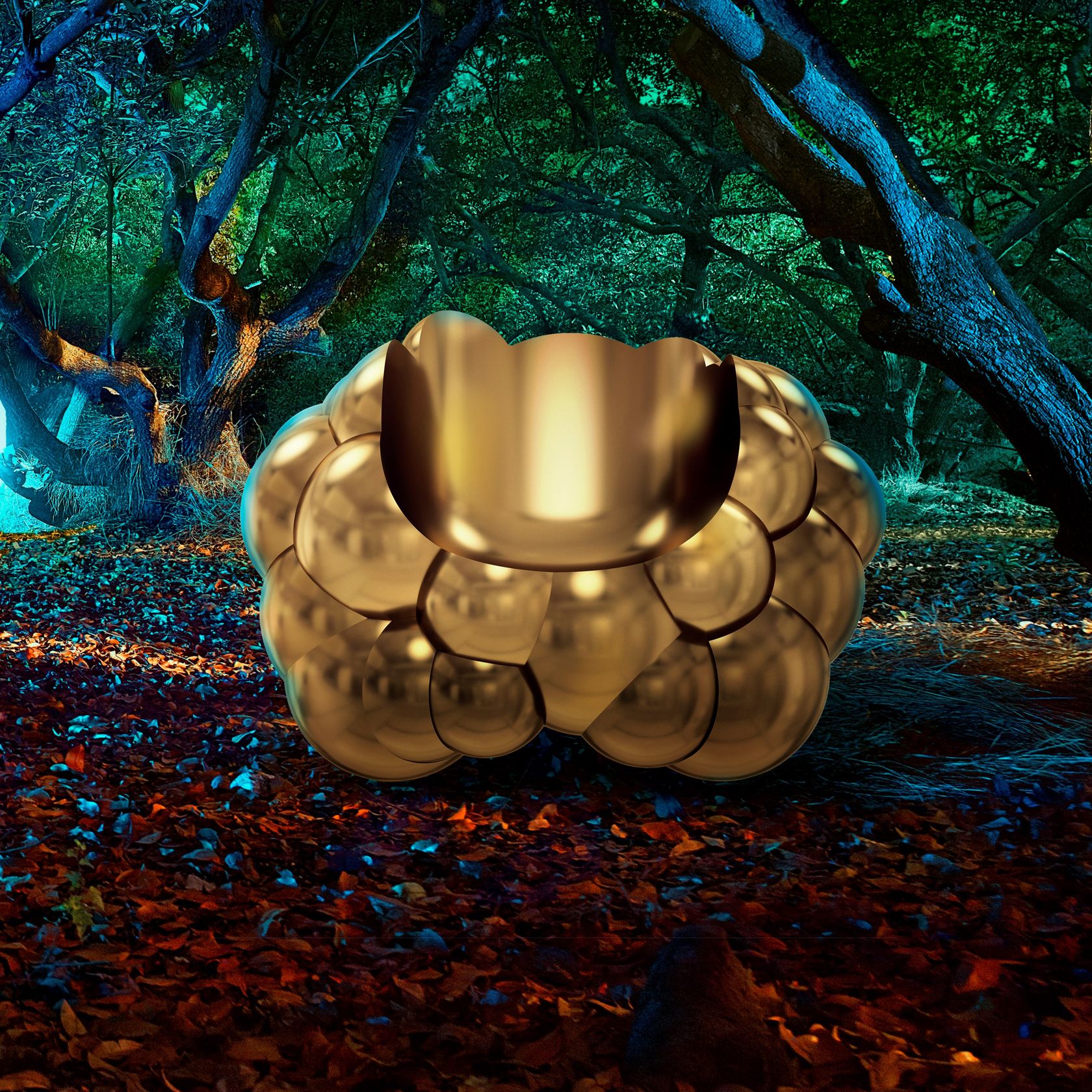 Brass armchair WOLK Wolk Collection By Scarlet Splendour design Richard ...