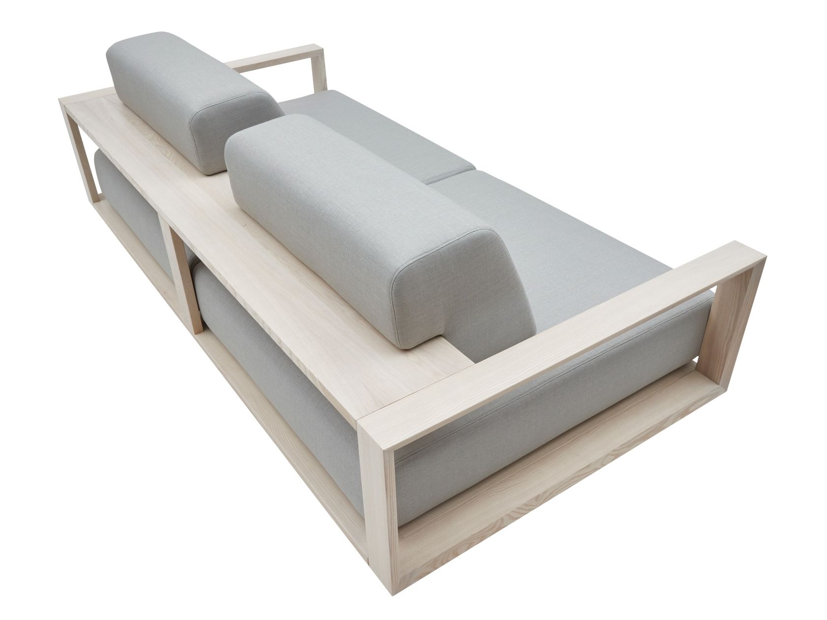 WOOD 2 seater fabric sofa By SOFTLINE | design Jakob Schenk