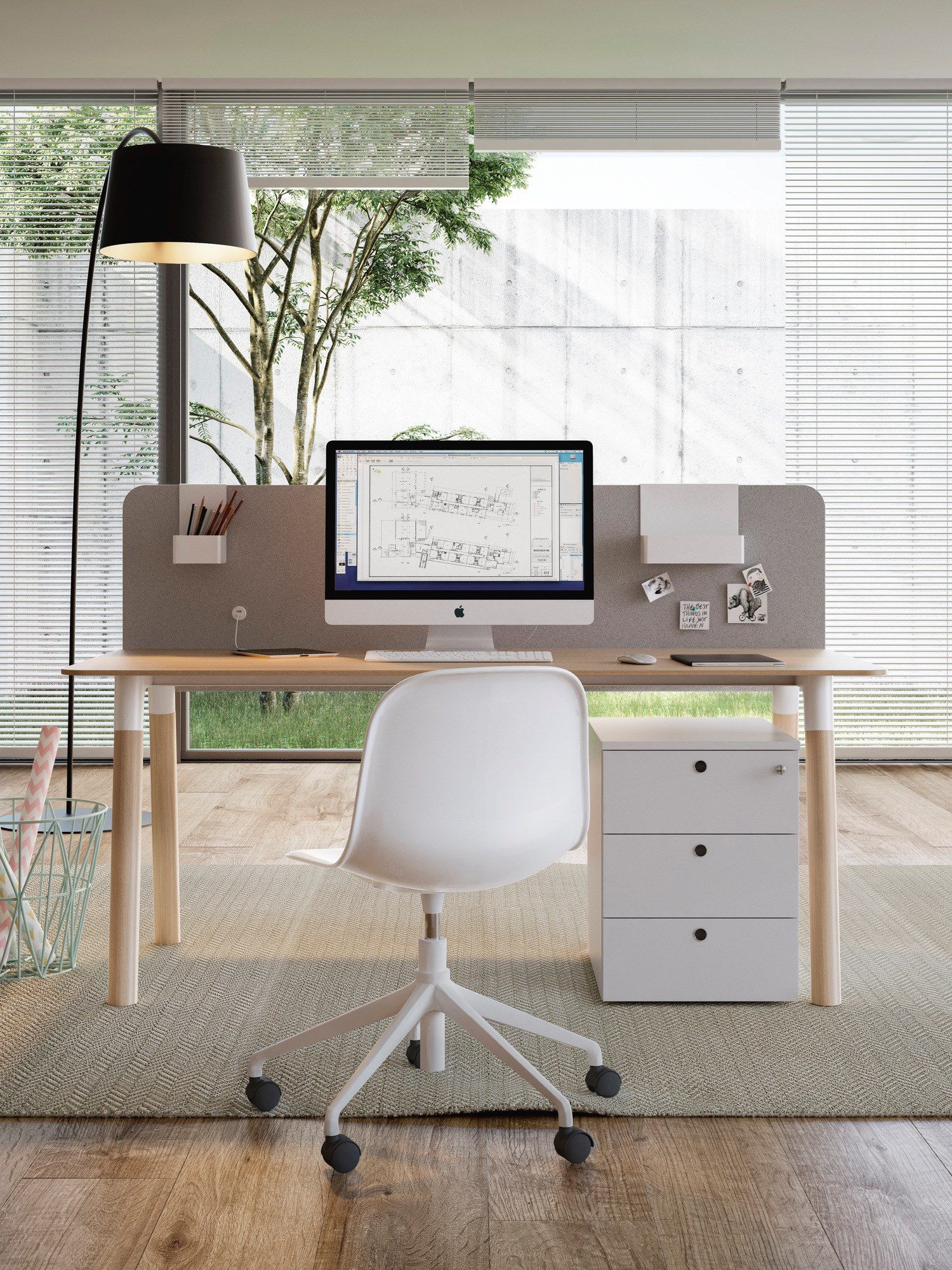 WOODS | Office desk with drawers Woods Collection By FANTONI