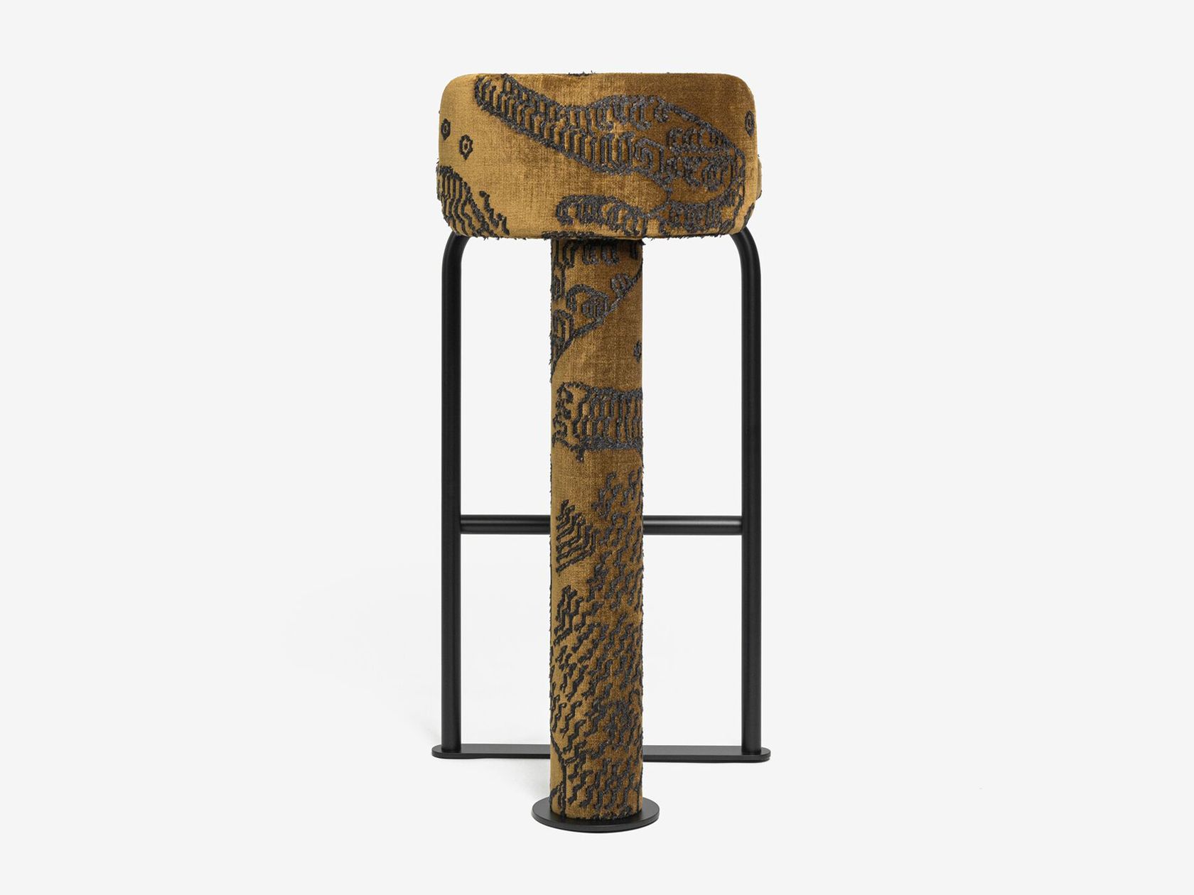 FOX BAR STOOL DEDAR High fabric stool with footrest By WOO | design ...