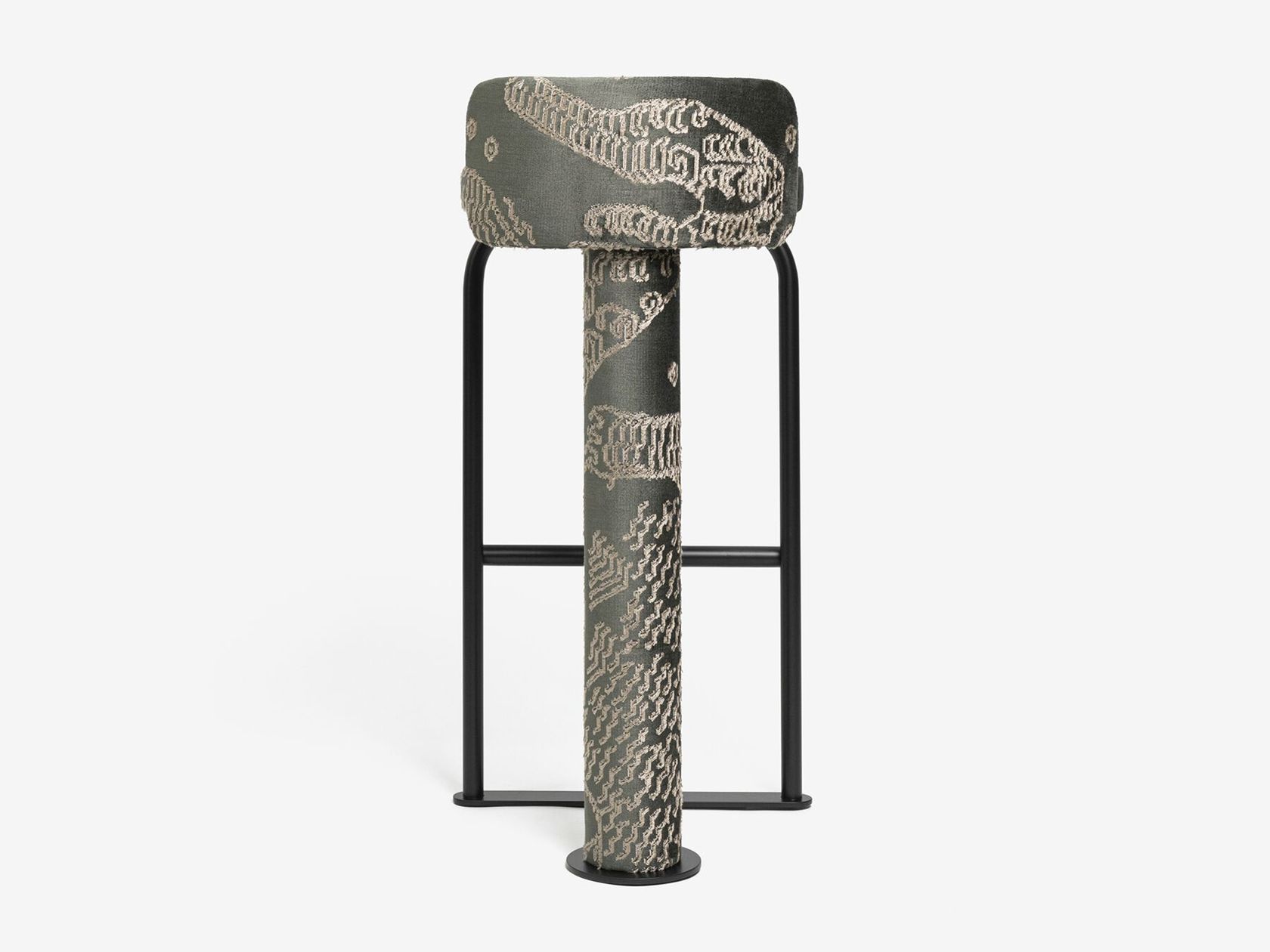 FOX BAR STOOL DEDAR High fabric stool with footrest By WOO | design ...