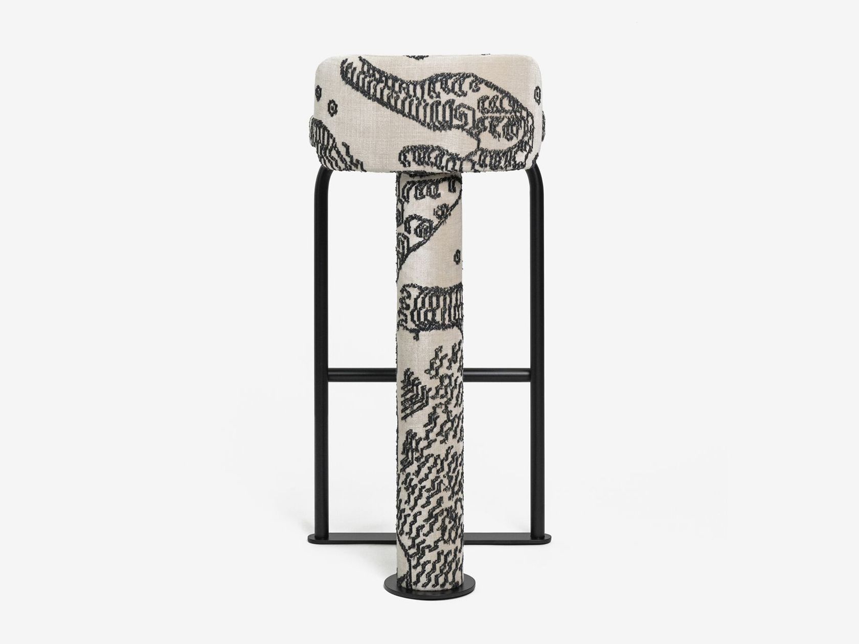 FOX BAR STOOL DEDAR High fabric stool with footrest By WOO | design ...
