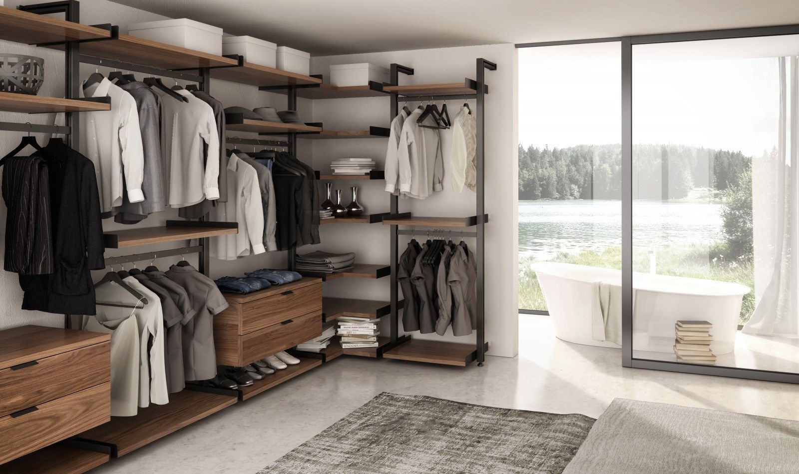 GRAVITY | Walk-in wardrobe Gravity Collection By Huppé design Joël Dupras