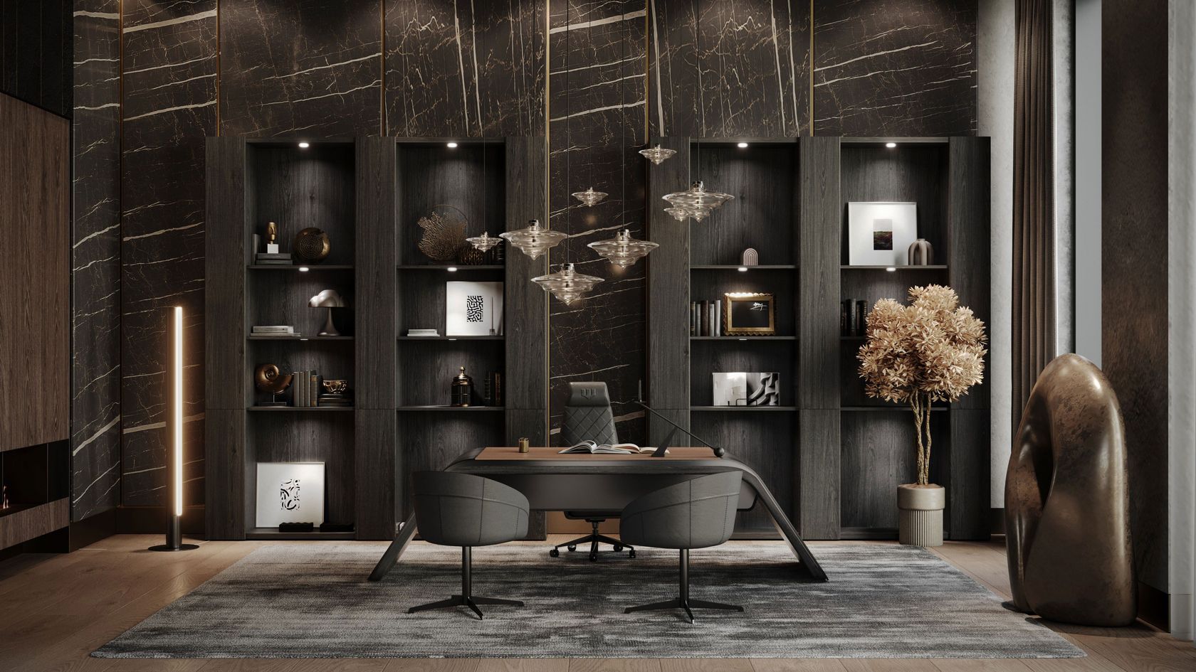 WE-137 Swivel leather chair with armrests By Wayne Enterprises Home ...