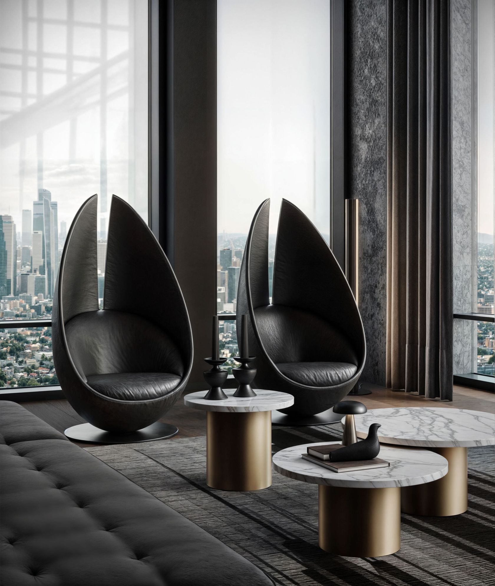 WE-003/H Leather easy chair By Wayne Enterprises Home Collection