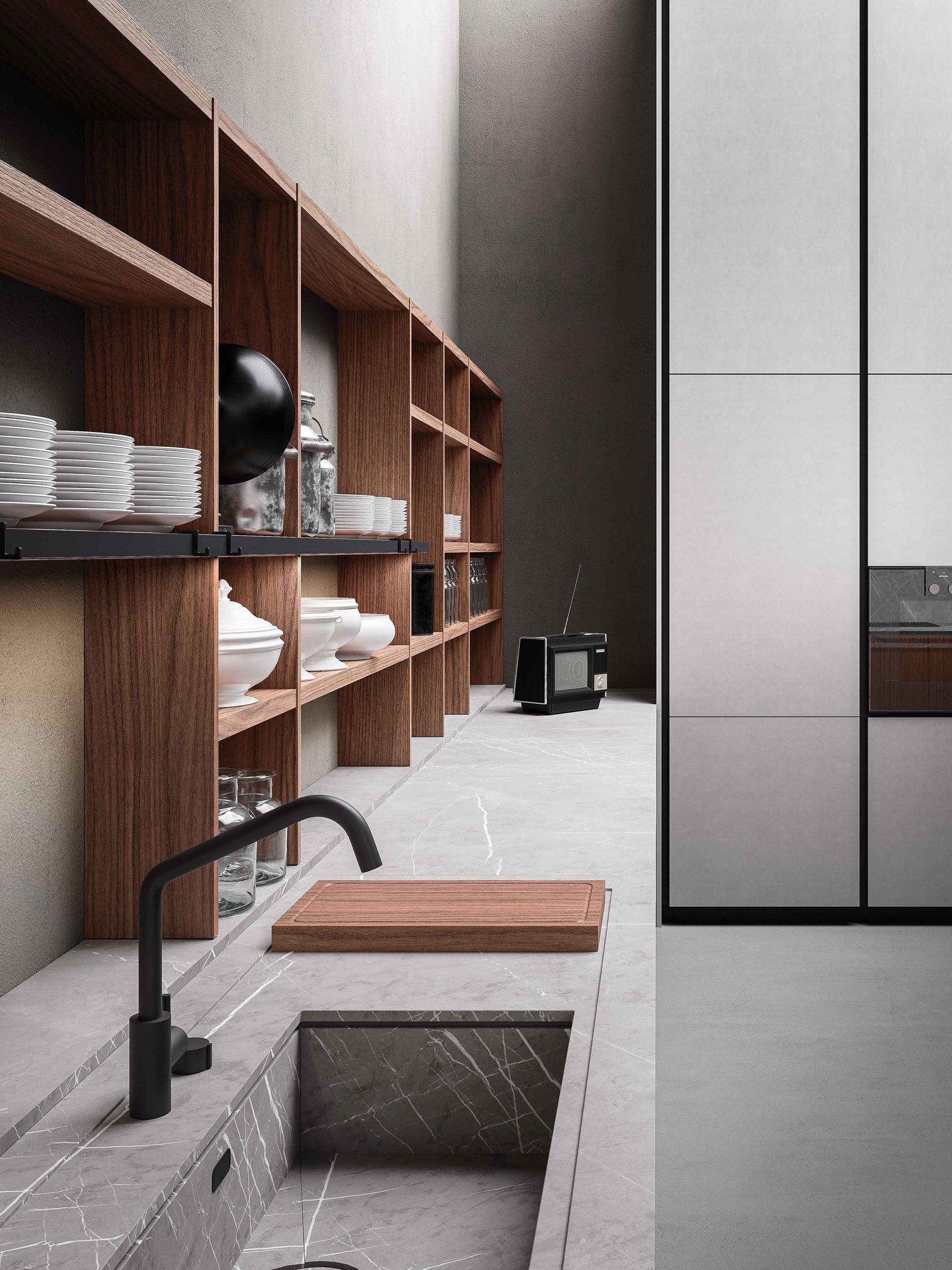 Modular kitchen system XILA By Boffi design Luigi Massoni